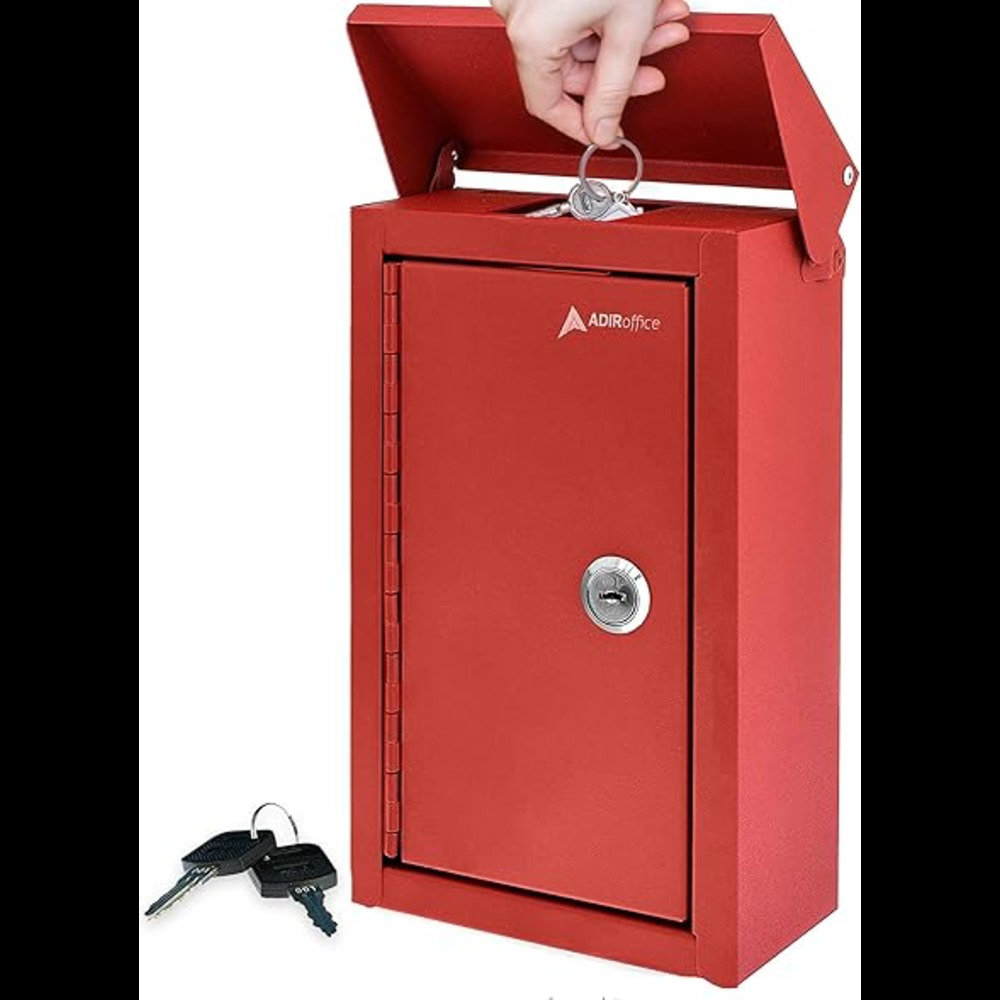 Invenitiah Adiroffice Outdoor Large Key Drop Box - Commercial Grade ...