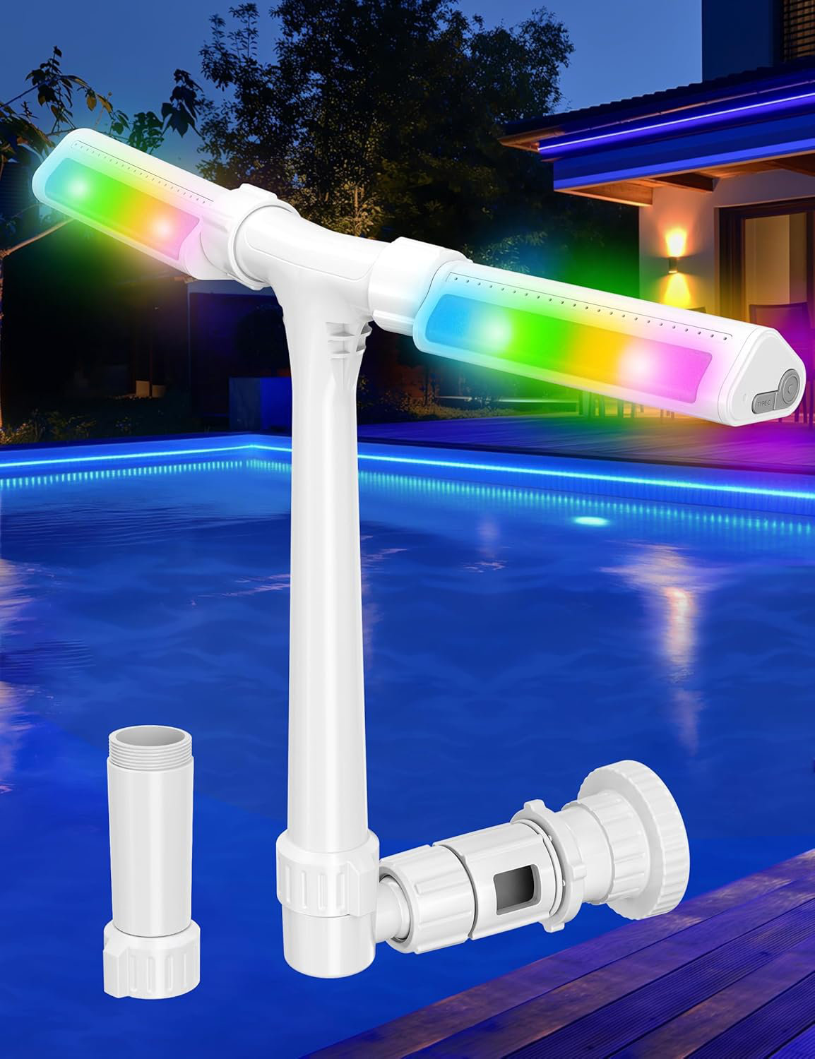 Zeki Shoggy Pool Fountain With Lights For Above Ground Pools, 360 ...
