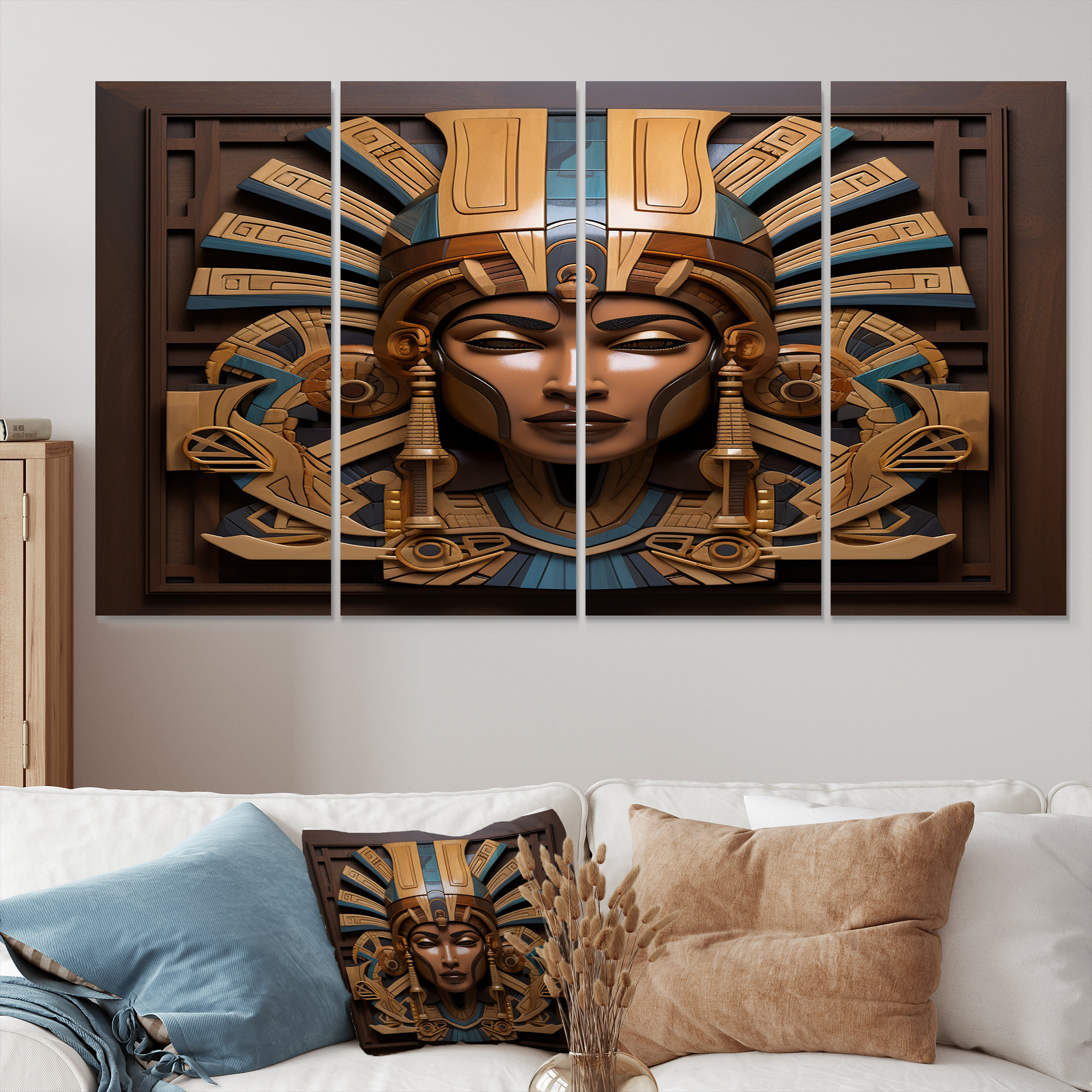 Bungalow Rose Egyptian Mask Bride Of The Pharaoh - Egyptian Woman Wall ...