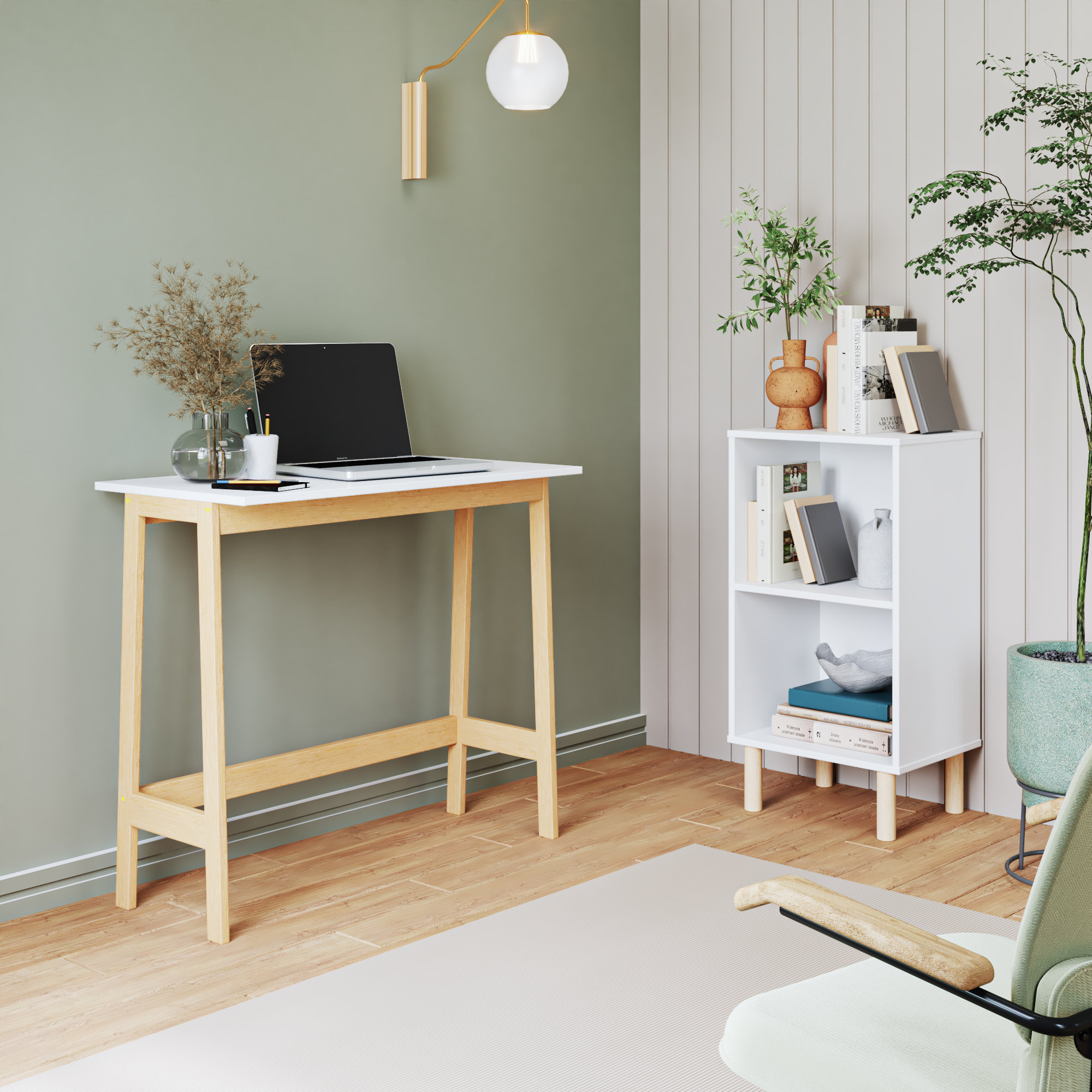 Ebern Designs Prabhav Writing Desk Office Set | Wayfair