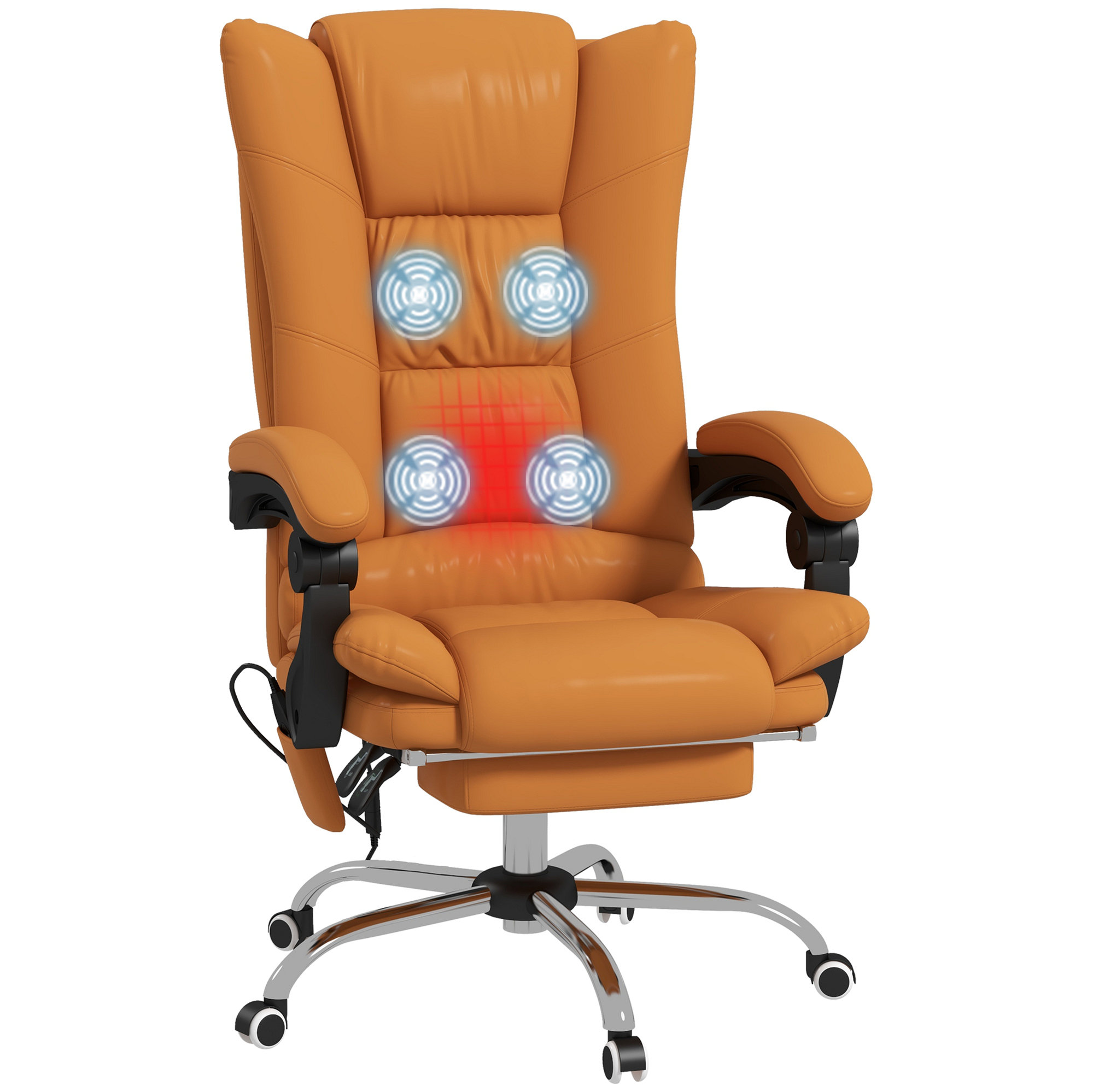 Ebern Designs Executive Massage Office Chair With 4 Vibration And Heat ...