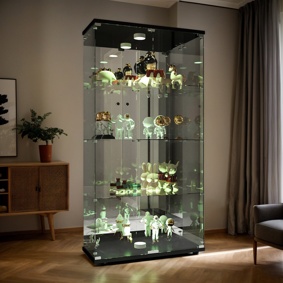 Best Robe Ever Modern Glass Display Cabinet With Adjustable Lighting ...