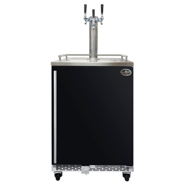 Beer Meister 6.6 cu. ft. Triple Tap Freestanding Kegerator with Door ...