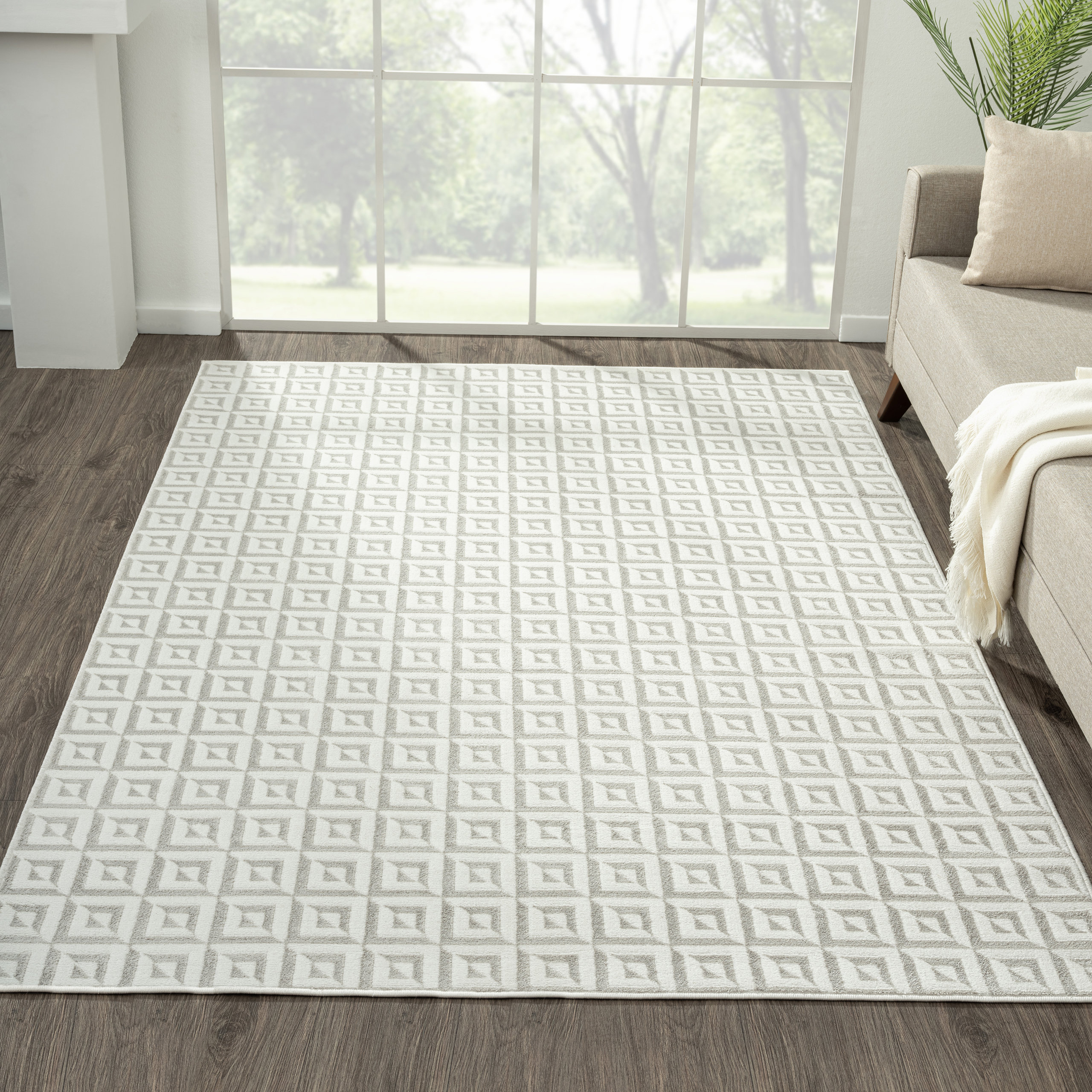 Luxe Weavers Geometric Metallic Area Rug | Wayfair