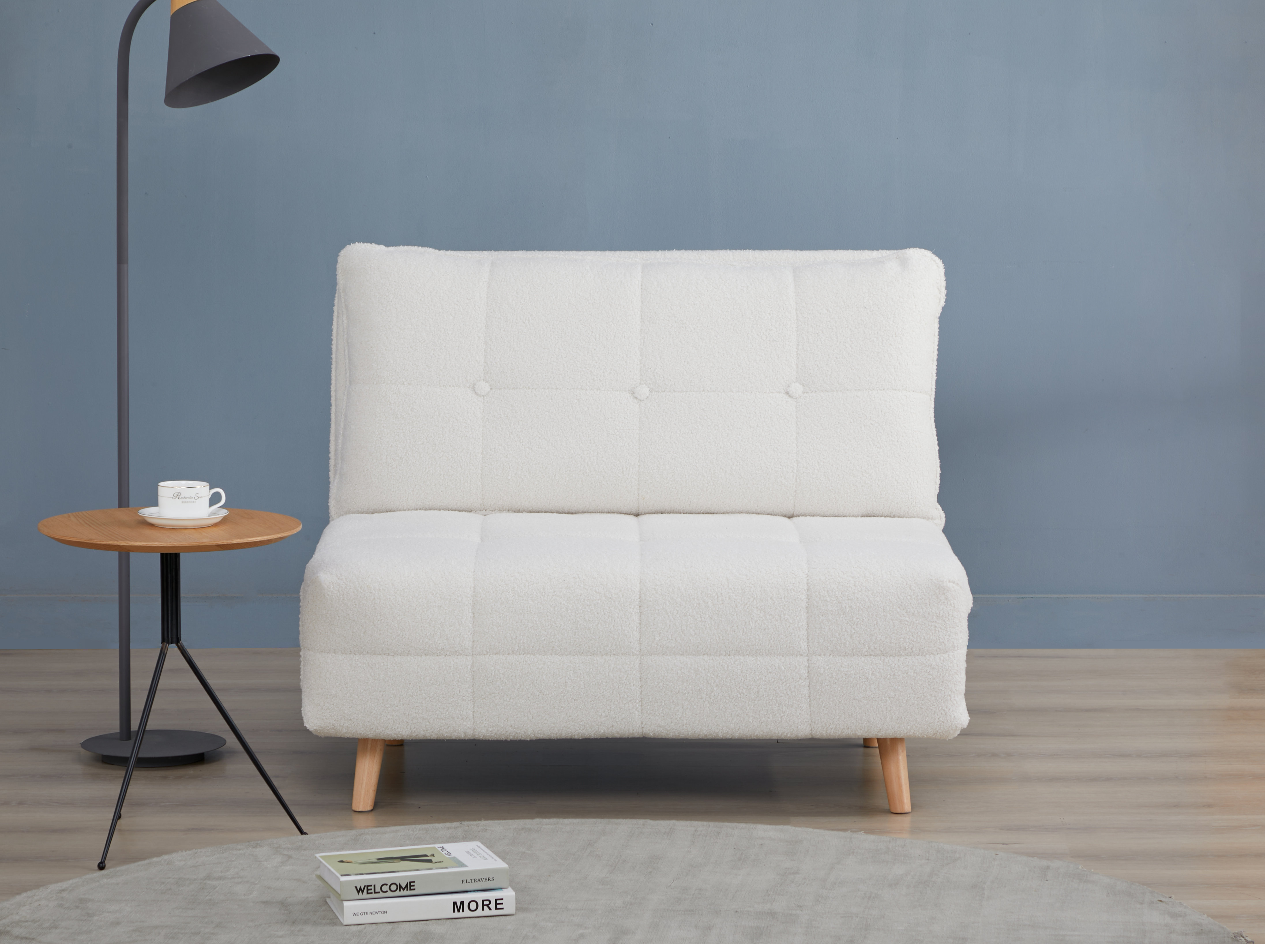 George Oliver 40” Wide Easy Foldable Sleeper Sofa Bed With Pine Wood ...