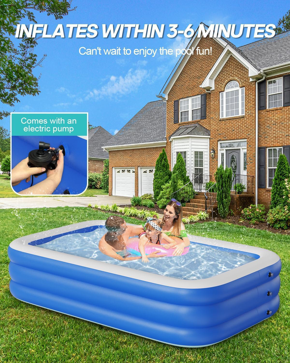 Utibia Utibla 2 ft x 10 ft x 6 ft PVC Inflatable Pool | Wayfair