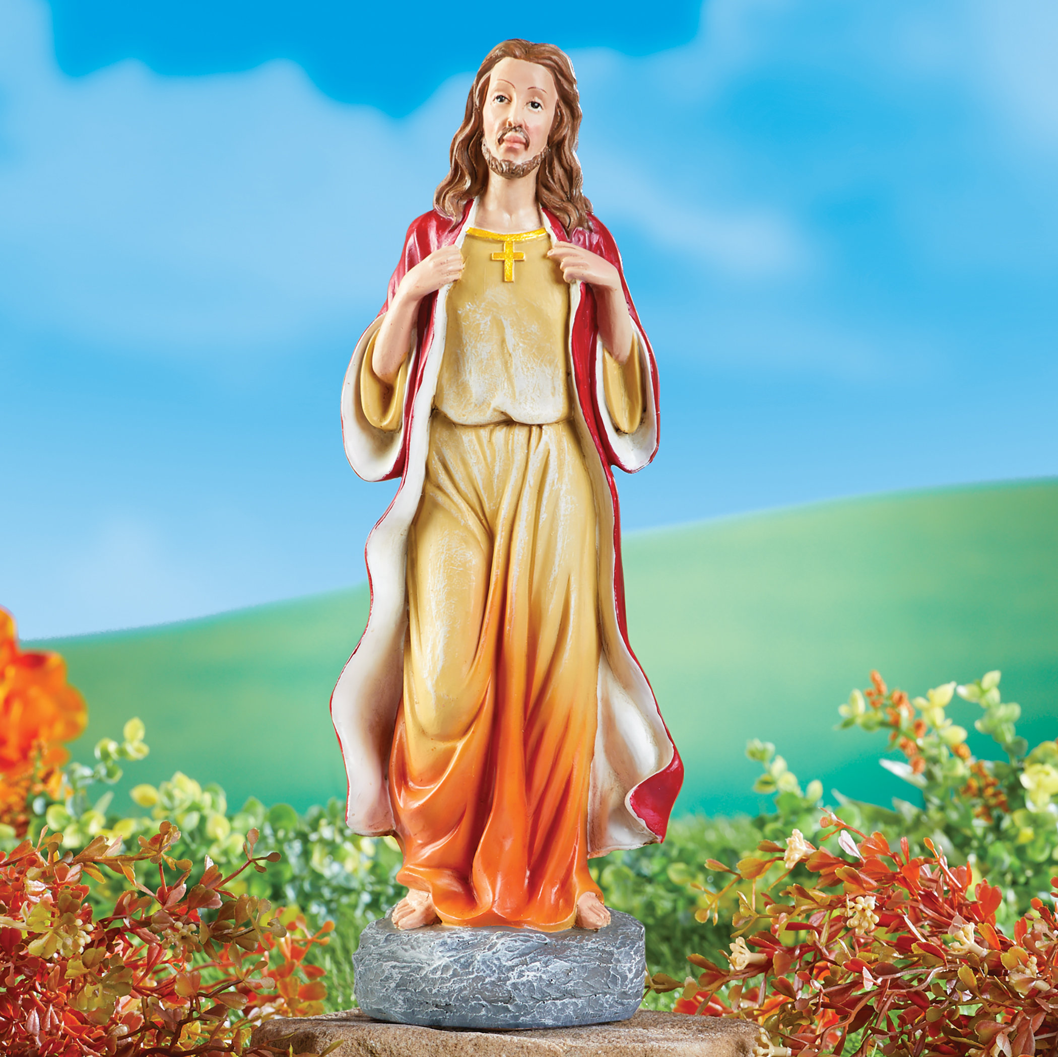 Arlmont & Co. Hand-Painted Jesus Garden Statue - Wayfair Canada