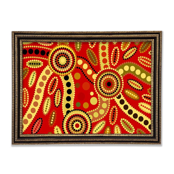 Latitude Vive Aboriginal Red Tribal - Single Picture Frame Art Prints ...