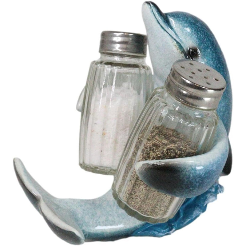 Beachcrest Home™ Ocean Marine Dolphin Riding Sea Waves Salt And Pepper ...