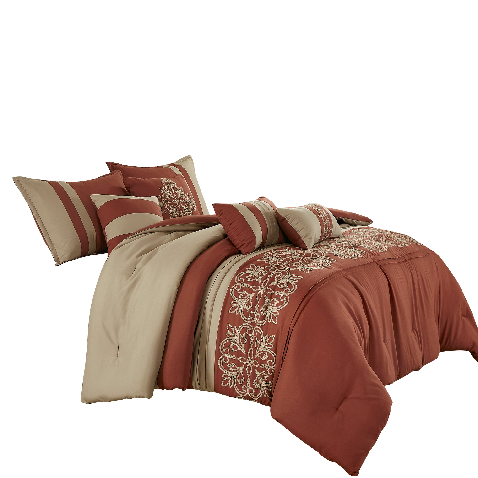 Esca Yovela Microfiber 7 Piece Comforter Set Wayfair