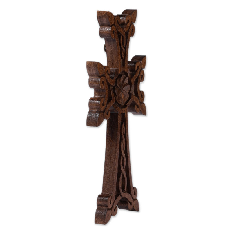 Fleur De Lis Living Handmade Twilight Divinity Wood Cross | Wayfair