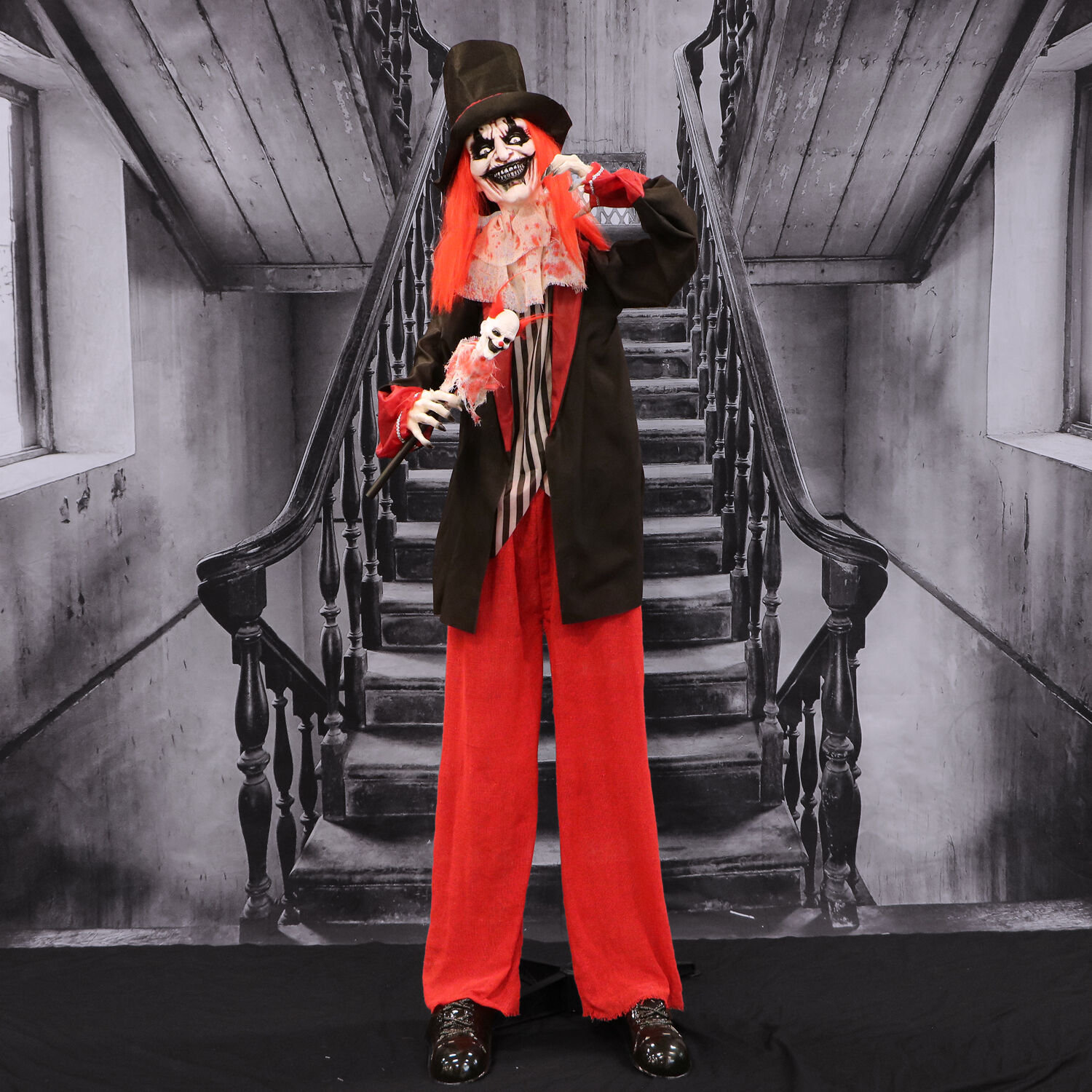 The Holiday Aisle® Haunted Hill Farm Shaking and Talking Clown with ...