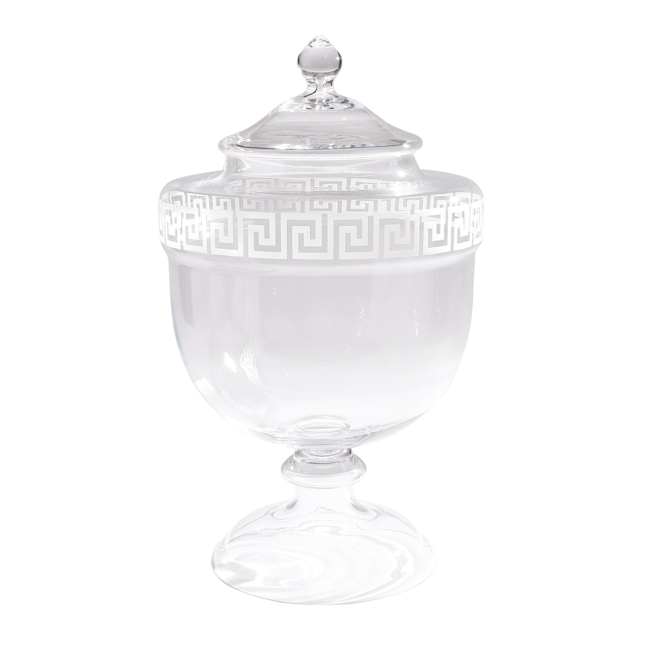 Global Views Greek Key Glass Urn | Perigold