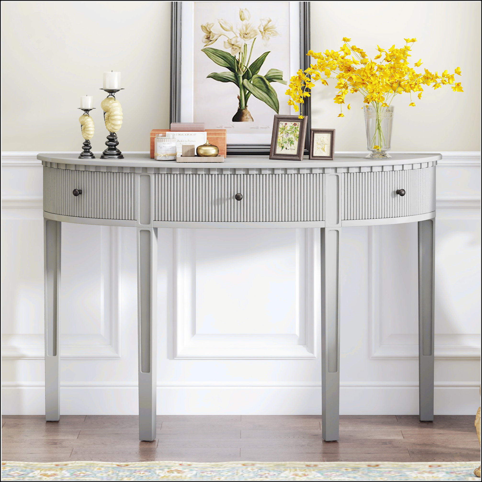 MaMa U-Style Distinctive Features Of Pine Veneer Console Table With ...