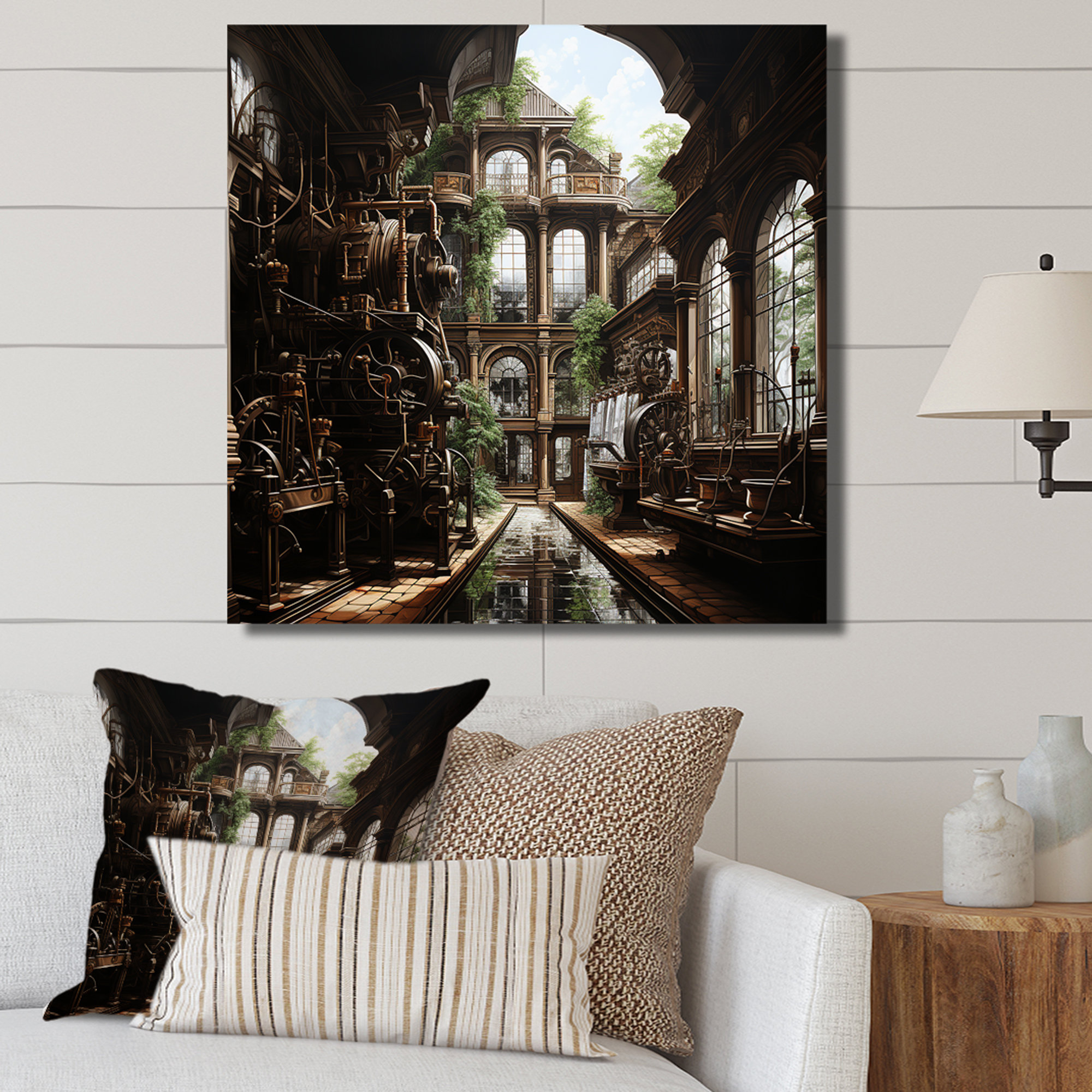 Design Art Drawing Of Inside A Mills Factory - Mills Wall Art Prints ...