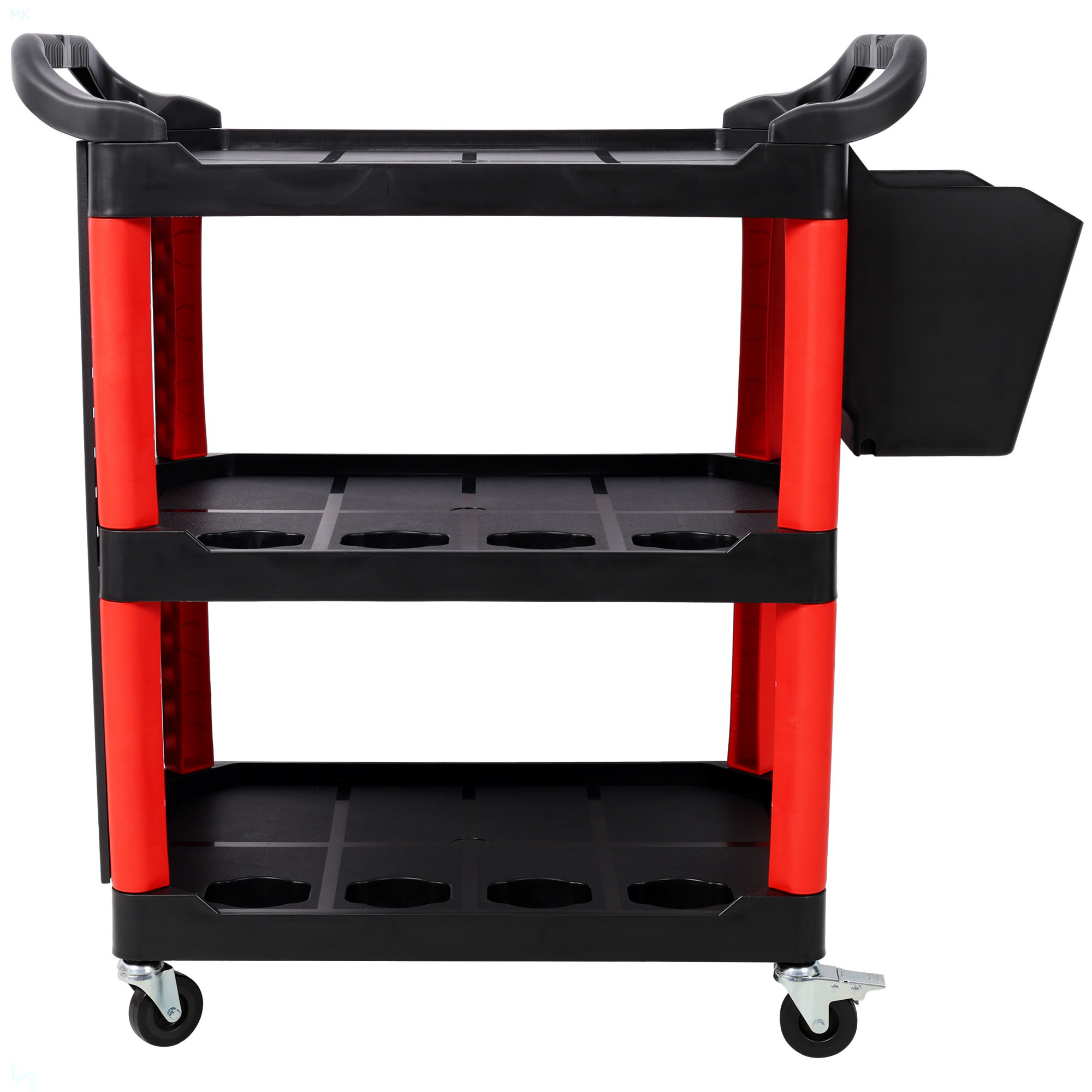 Myhomekeepers 3 Tier Rolling Auto Detail Cart With Wheels,With Bucket ...