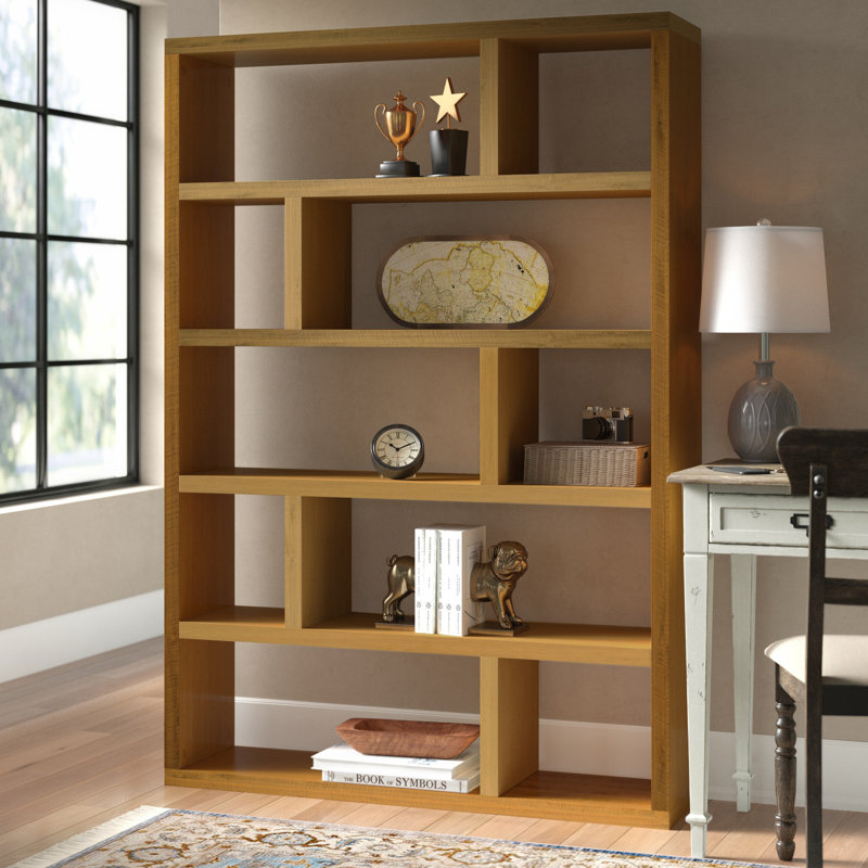 Hykkon Jago 173cm H x 120cm W Geometric Bookcase & Reviews | Wayfair.co.uk