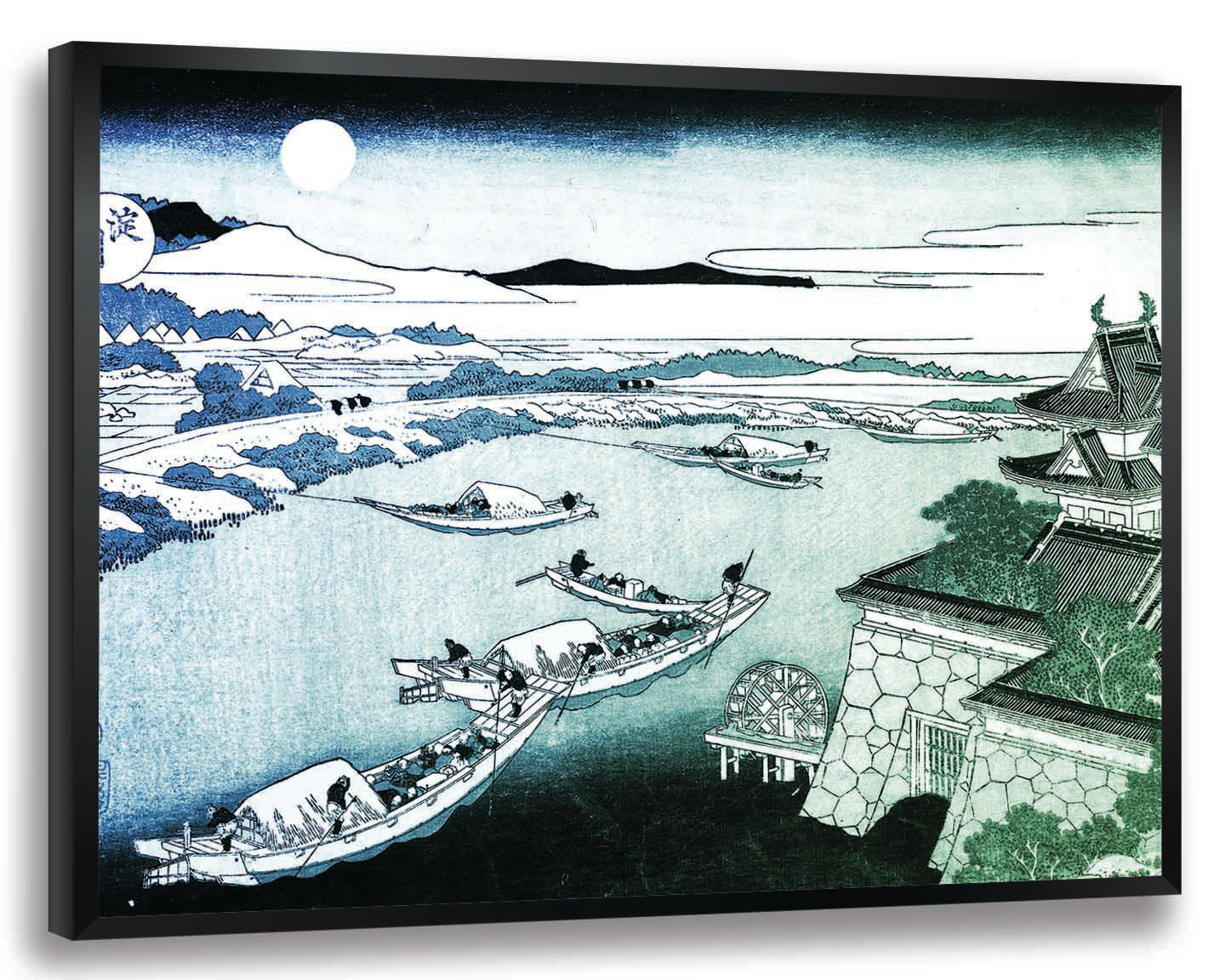Vault W Artwork 'Japanese River in Moonlight' by Katsushika Hokusai ...