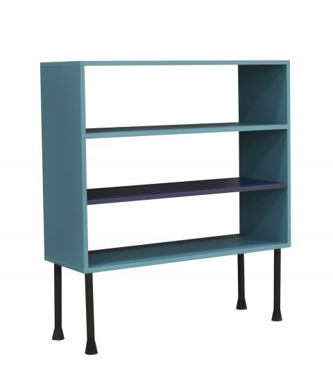 HappyBarok Plum 112cm H x 100cm W Laminate Board Standard Bookcase ...