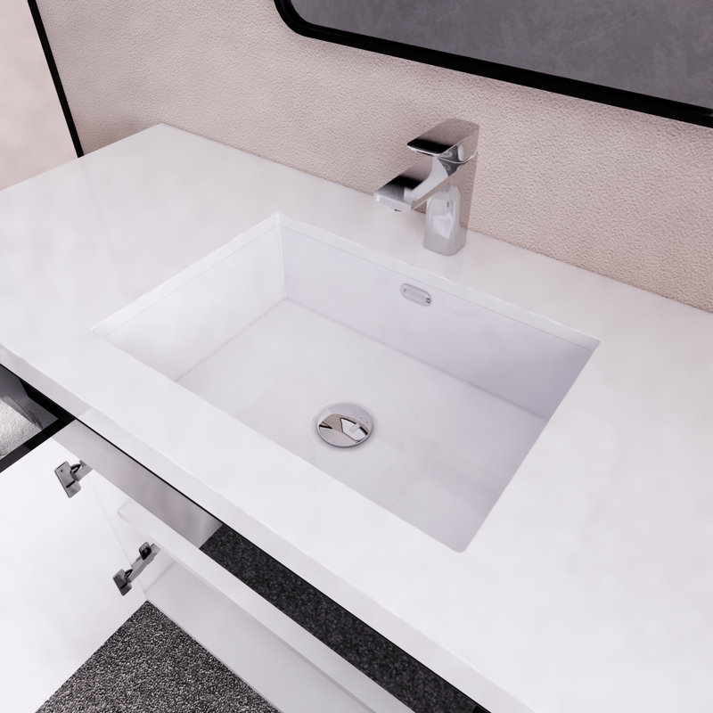 Brayden Studio Bastos 47" Wall-Mounted Single Bathroom Vanity Set | Wayfair