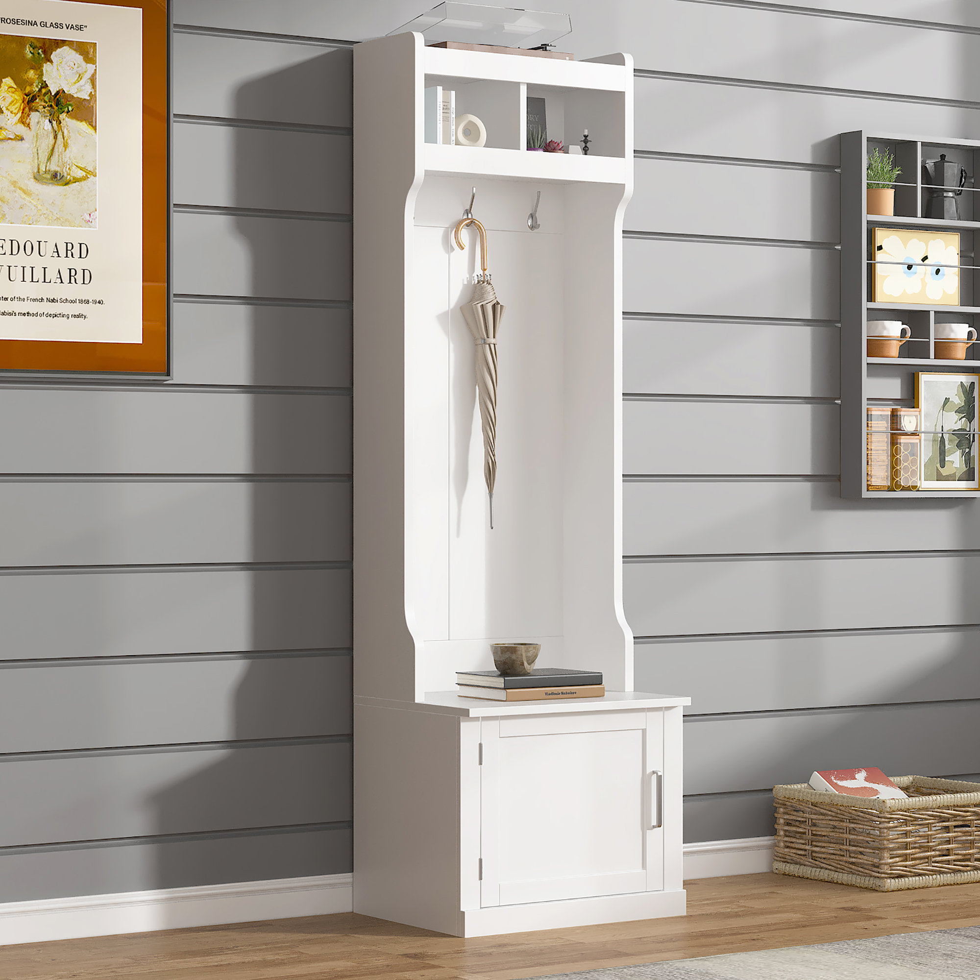 Hokku Designs Campesina Hall Tree with Bench and Shoe Storage - Wayfair ...