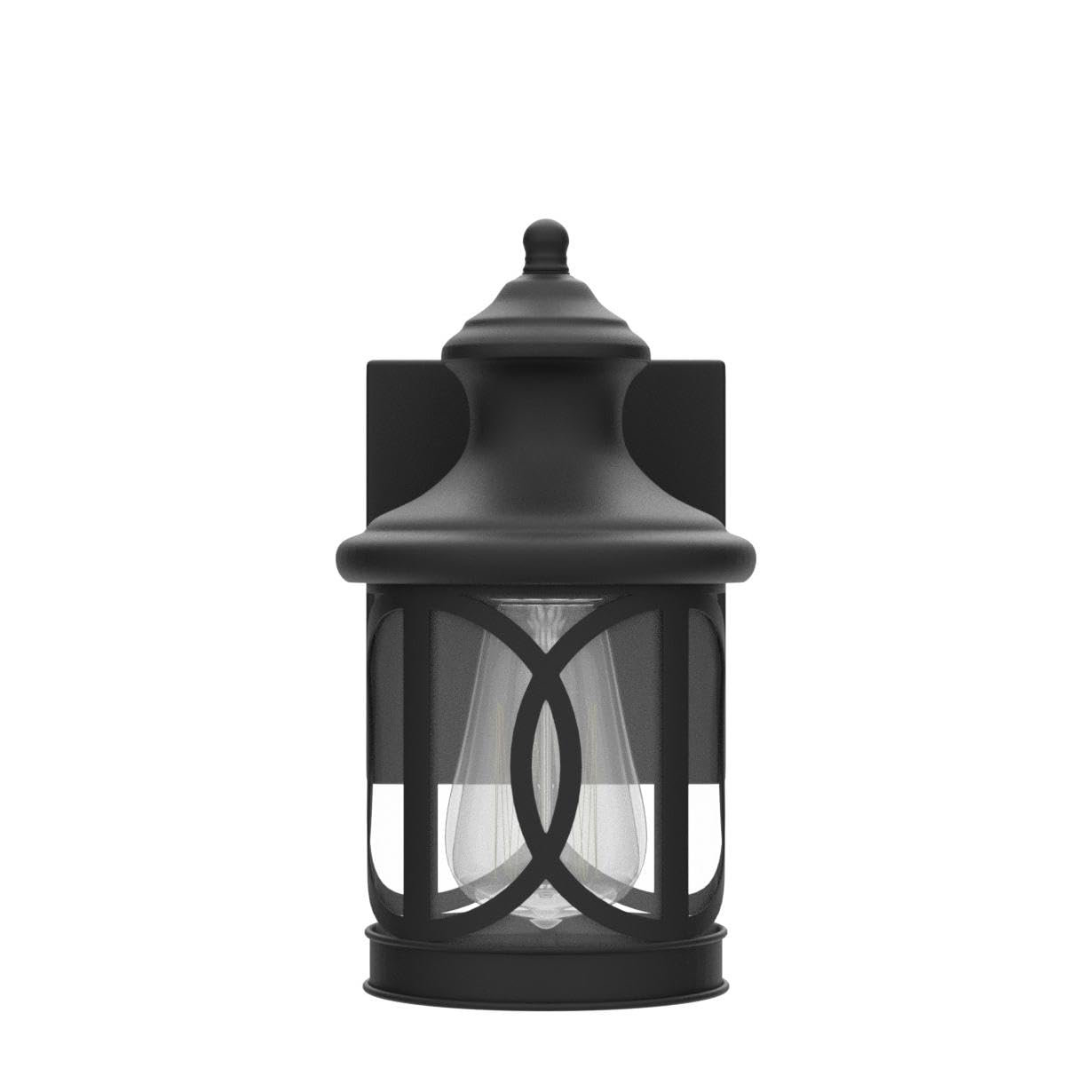 Phantoscope Light Fixture Matte Black With Clear Glass Shade For Garage ...