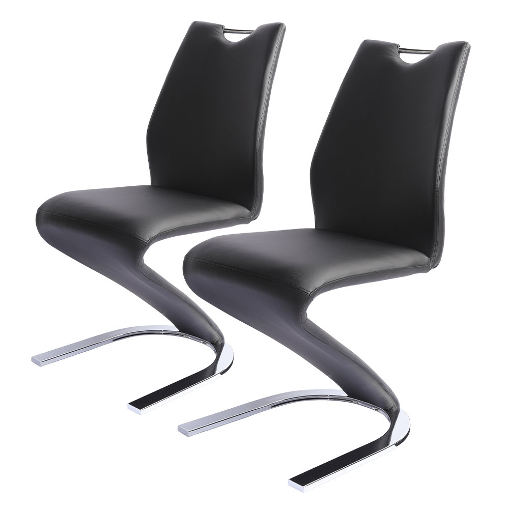 Wrought Studio™ Appoline 36.6"H Modern Faux Leather 'Z' Leg Dining ...