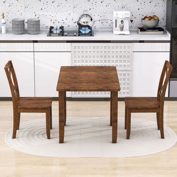 Gracie Oaks Rainar 3 - Piece Extendable Dining Set with Drop Leaf, 2 ...