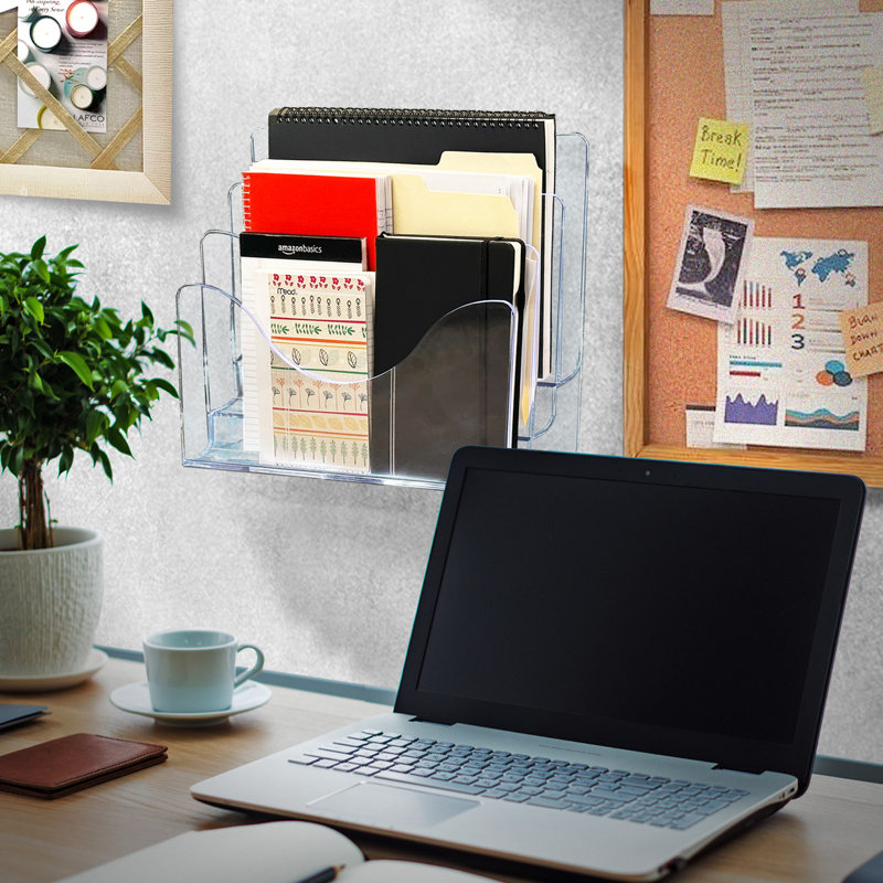 Azar Displays Three Tier File and Brochure Desktop Wall Organizer ...