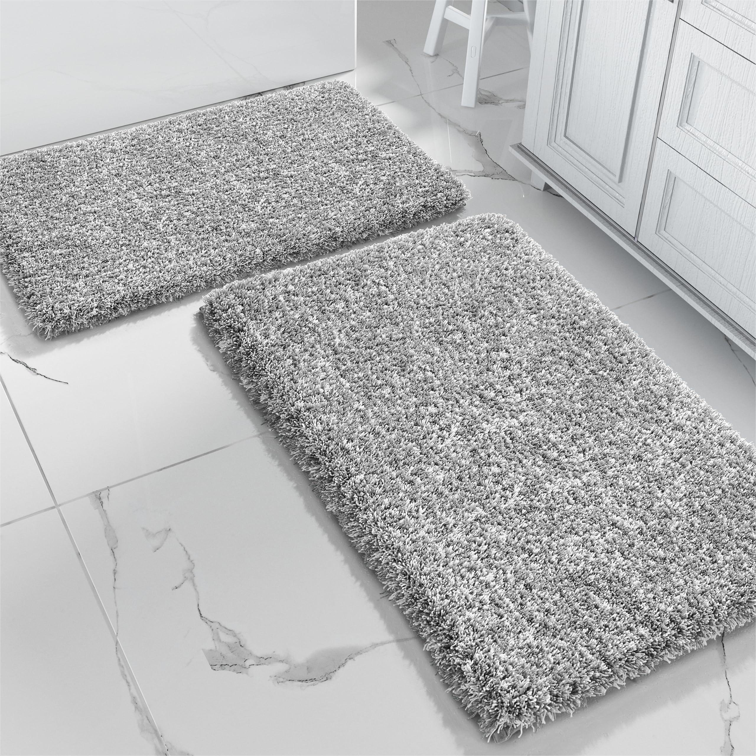 Hokku Designs Justinian Solid Color 2 Piece Bath Rug Set | Wayfair