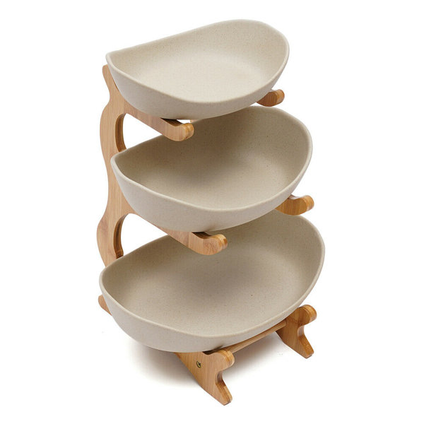 Orren Ellis 3 Tiers Fruit Basket Bowl Vegetables Storage Holder Stand ...