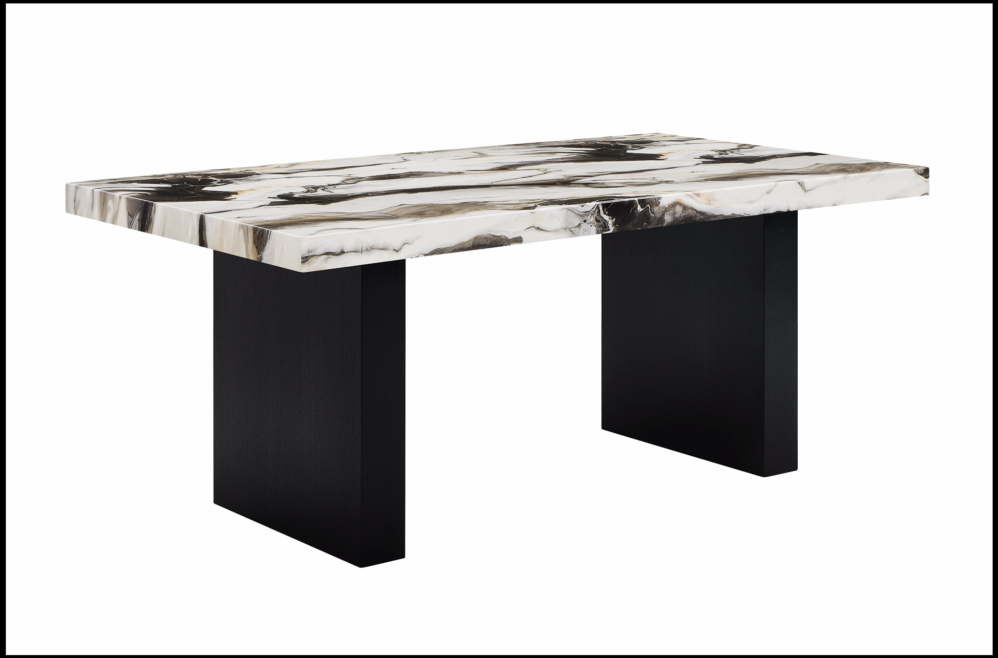 Brayden Studio® Contemporary Rectangular Dining Table with Top and ...