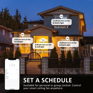 Wrought Studio™ 52-Inch Smart DC Motor Smart Ceiling Fan with Light ...