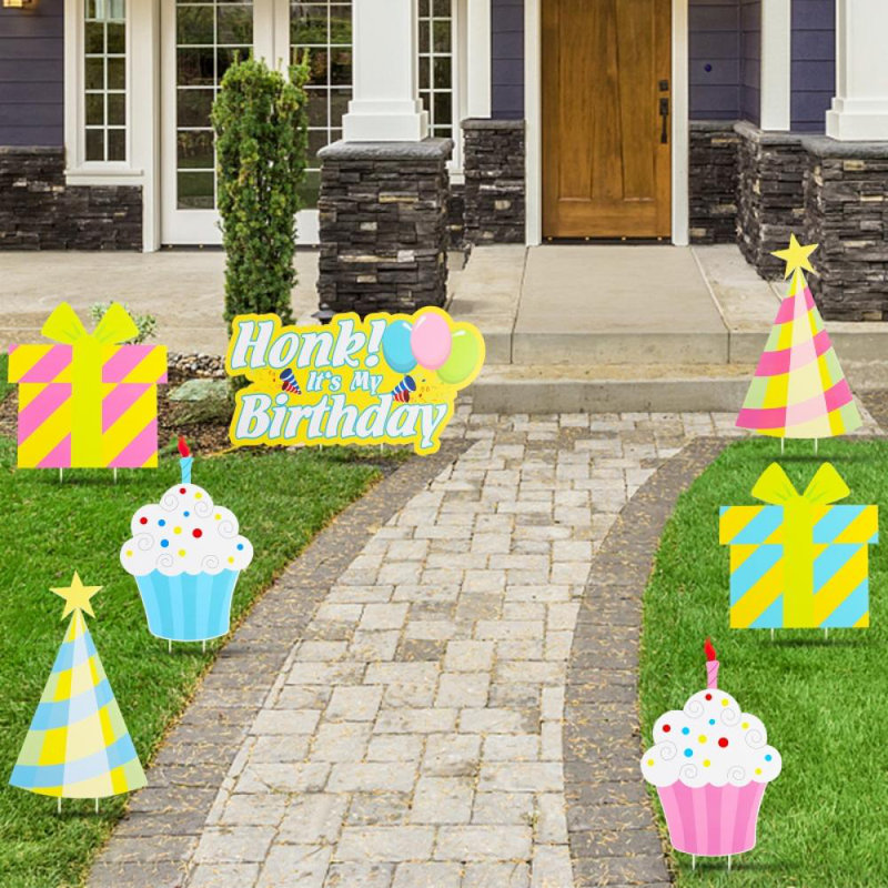 The Party Aisle™ 7 Piece Garden Stake Set | Wayfair