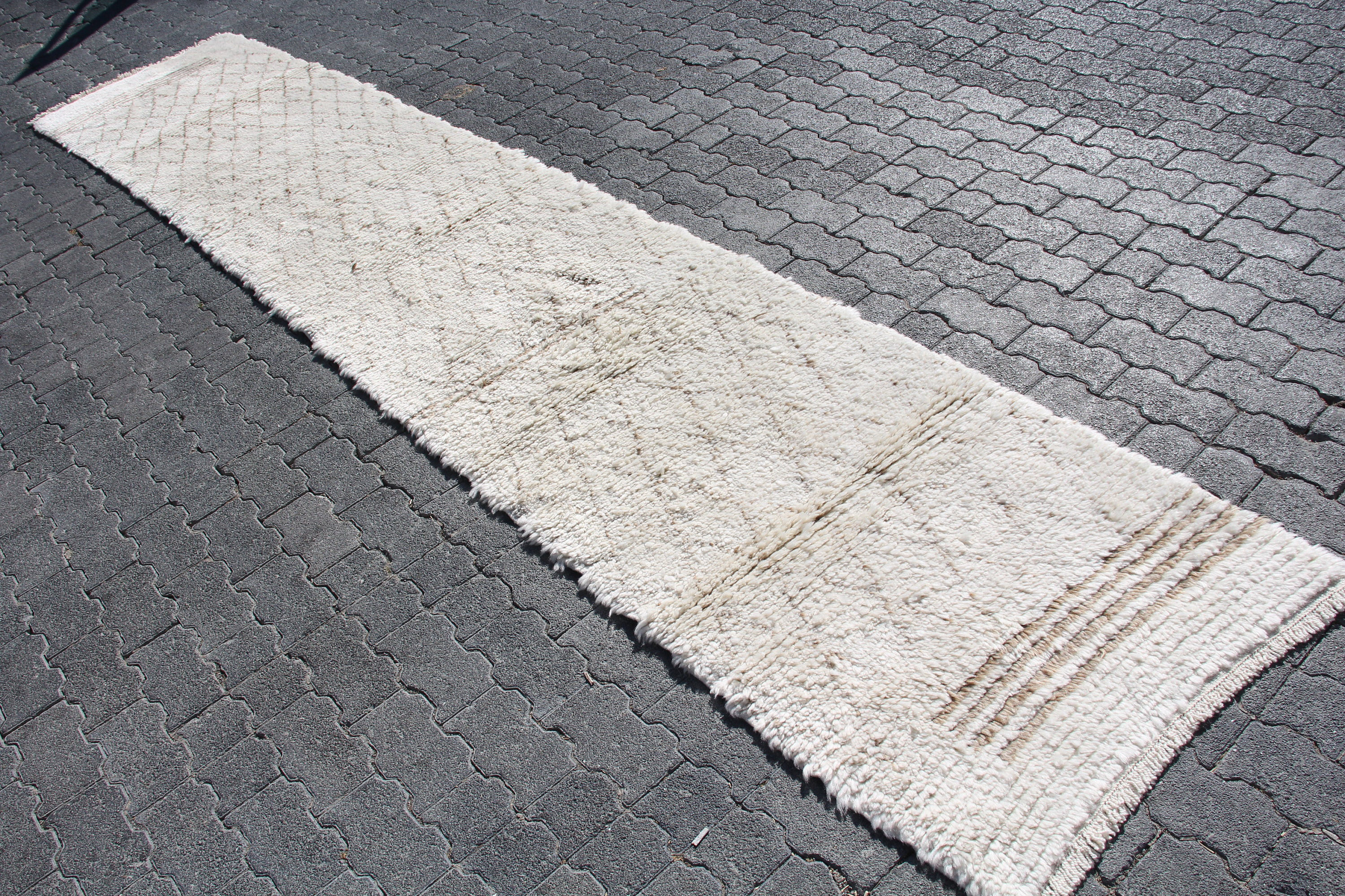 Foundry Select Vintage Handwoven Turkish Wool Runner Rug in Beige for ...
