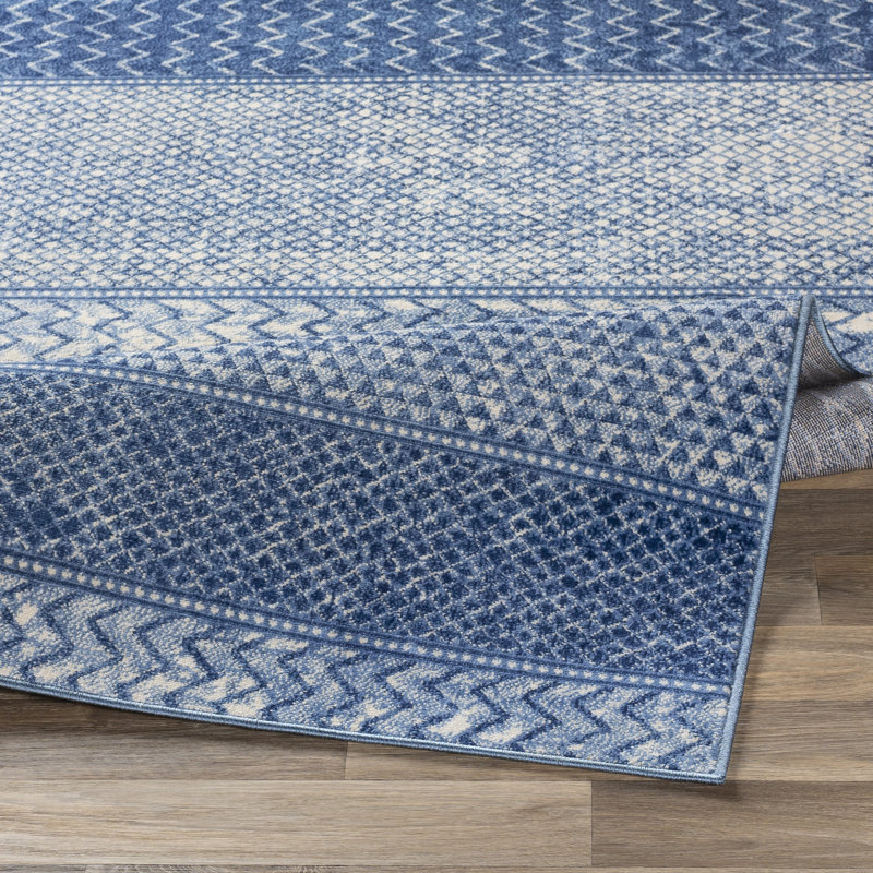 Union Rustic LurLine Performance Blue Rug & Reviews | Wayfair