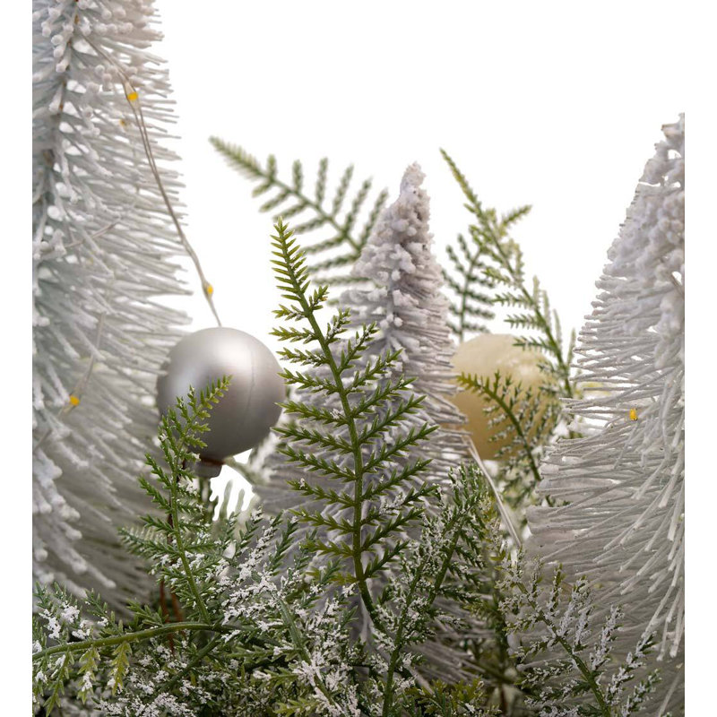 The Twillery Co.® Lighted Holiday Centerpiece With Bottle Brush Trees ...