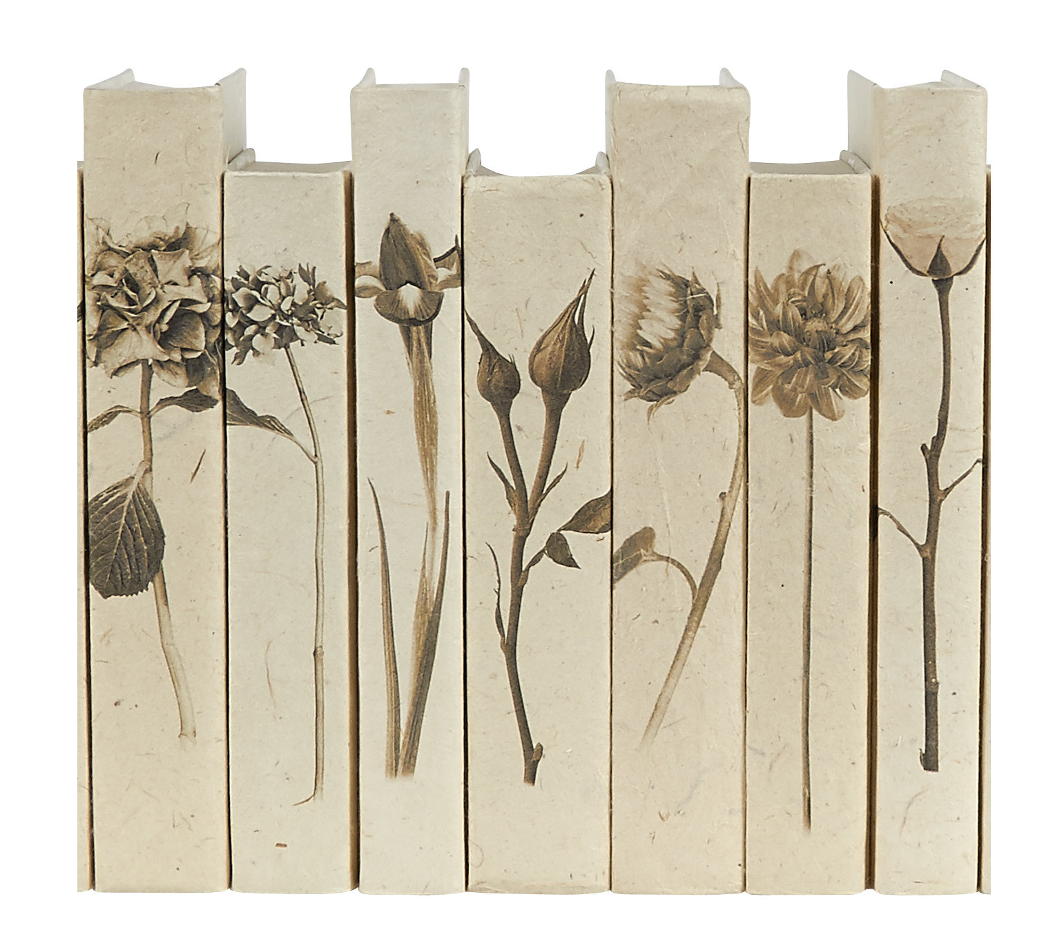 E. Lawrence Ltd. 7 Piece Assorted Floral Stems Decorative Book Set ...
