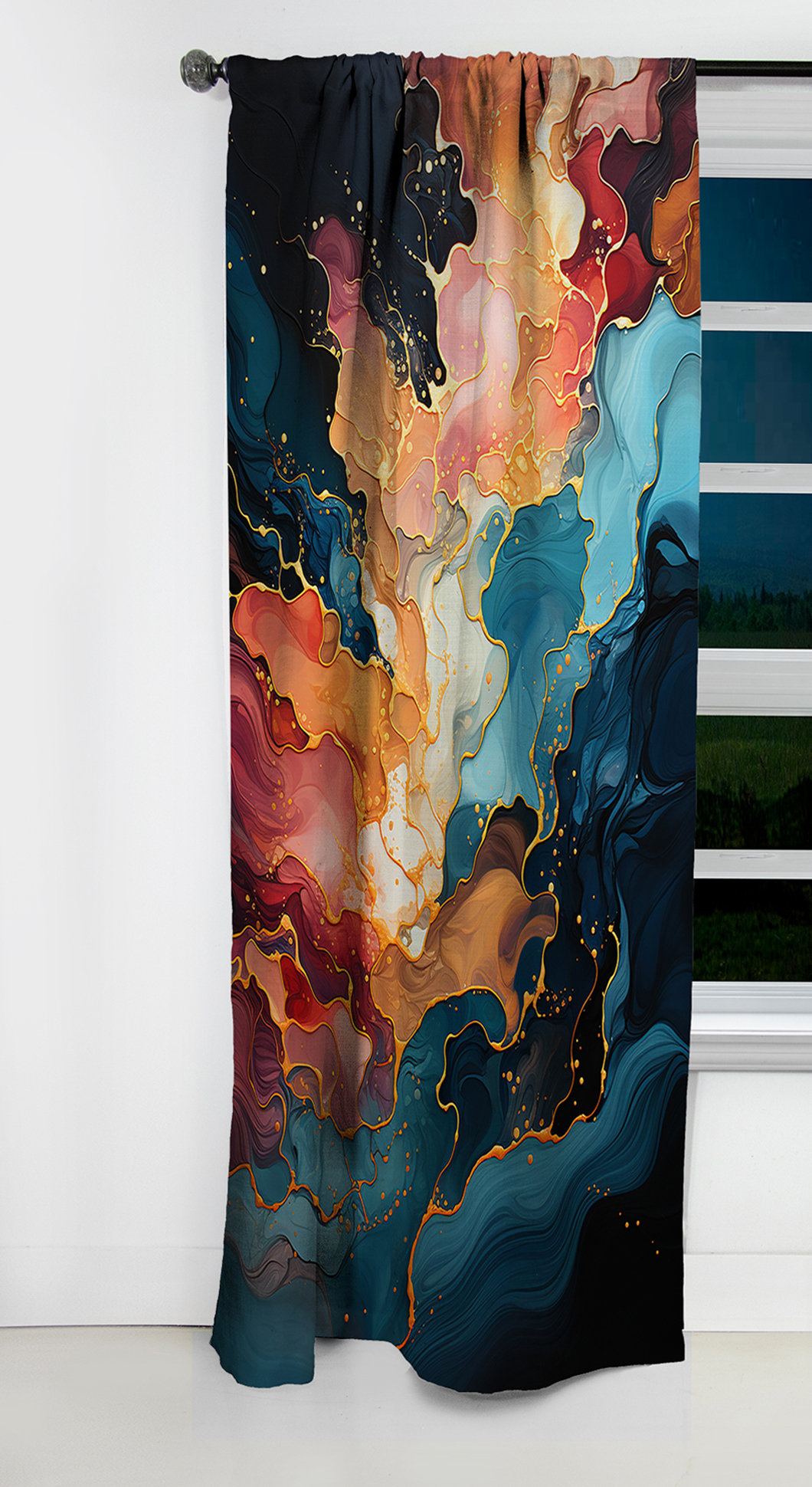 East Urban Home Shiena - Painting Abstract Blackout Curtain - 1 Panels ...