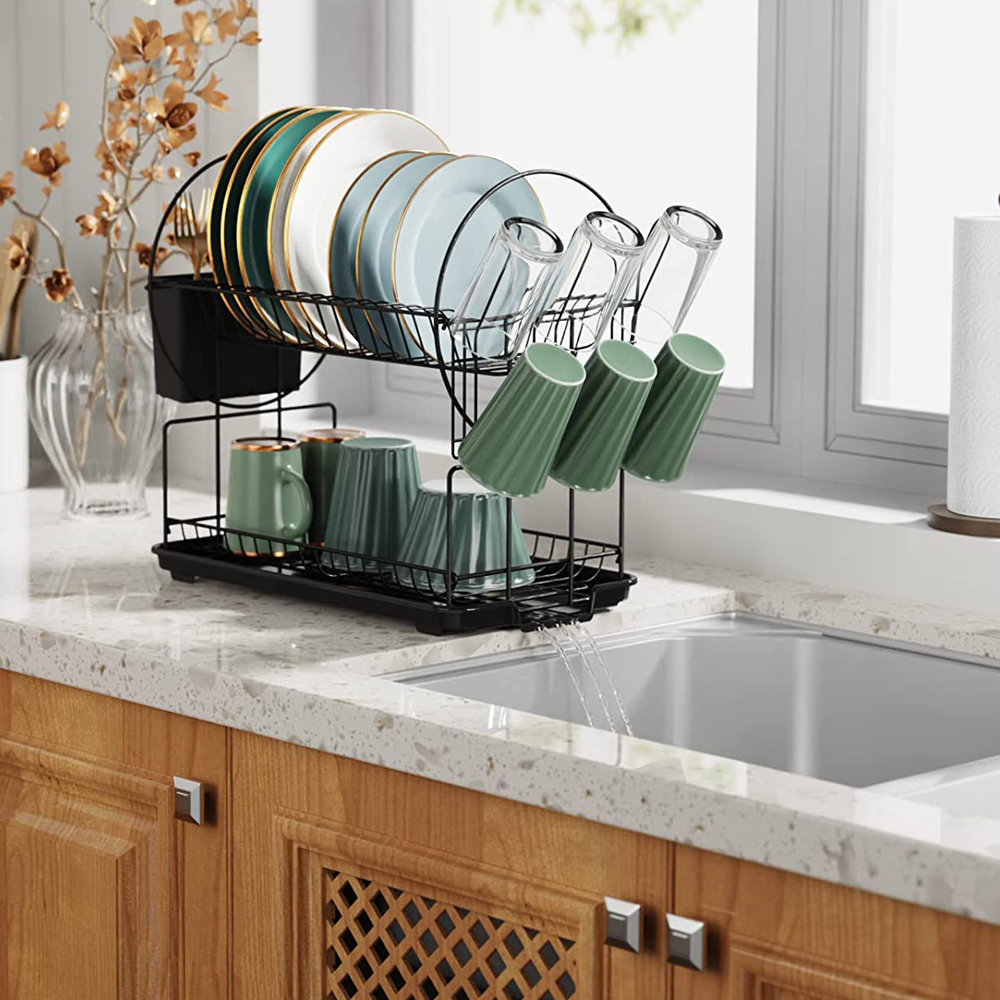 FullCircle Quake Metal 2 Tier Dish Rack | Wayfair