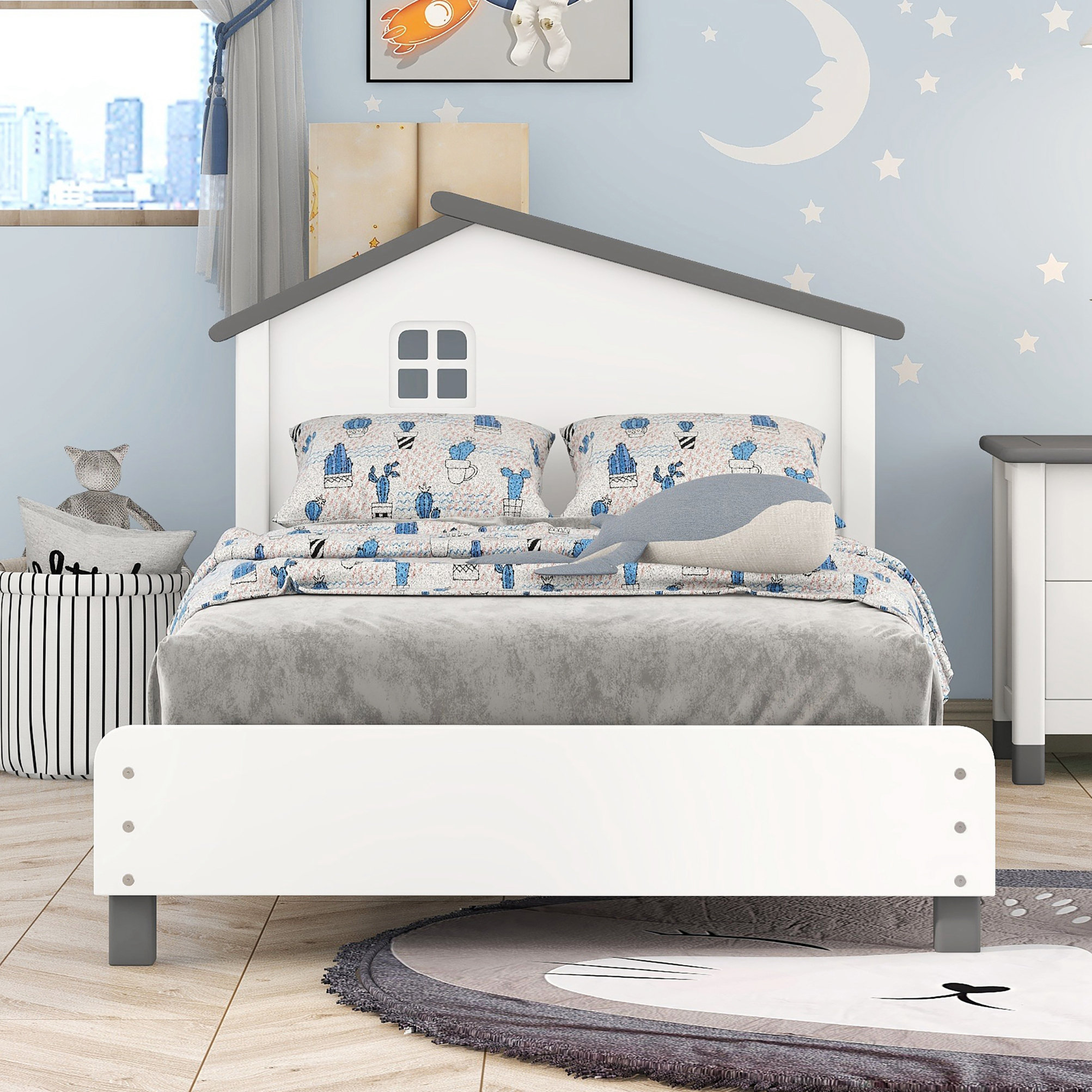 Harper Orchard Michigantown Modern Wood Platform Bed Kids Beds with ...
