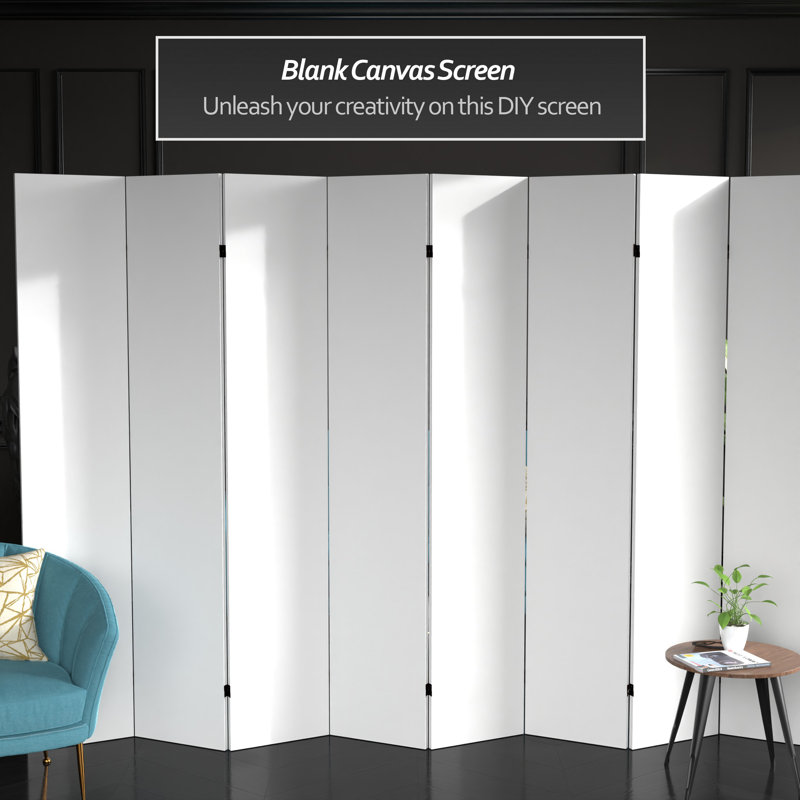 Latitude Run® 7 Ft. Tall Nayome Blank Canvas Folding Screen & Reviews ...