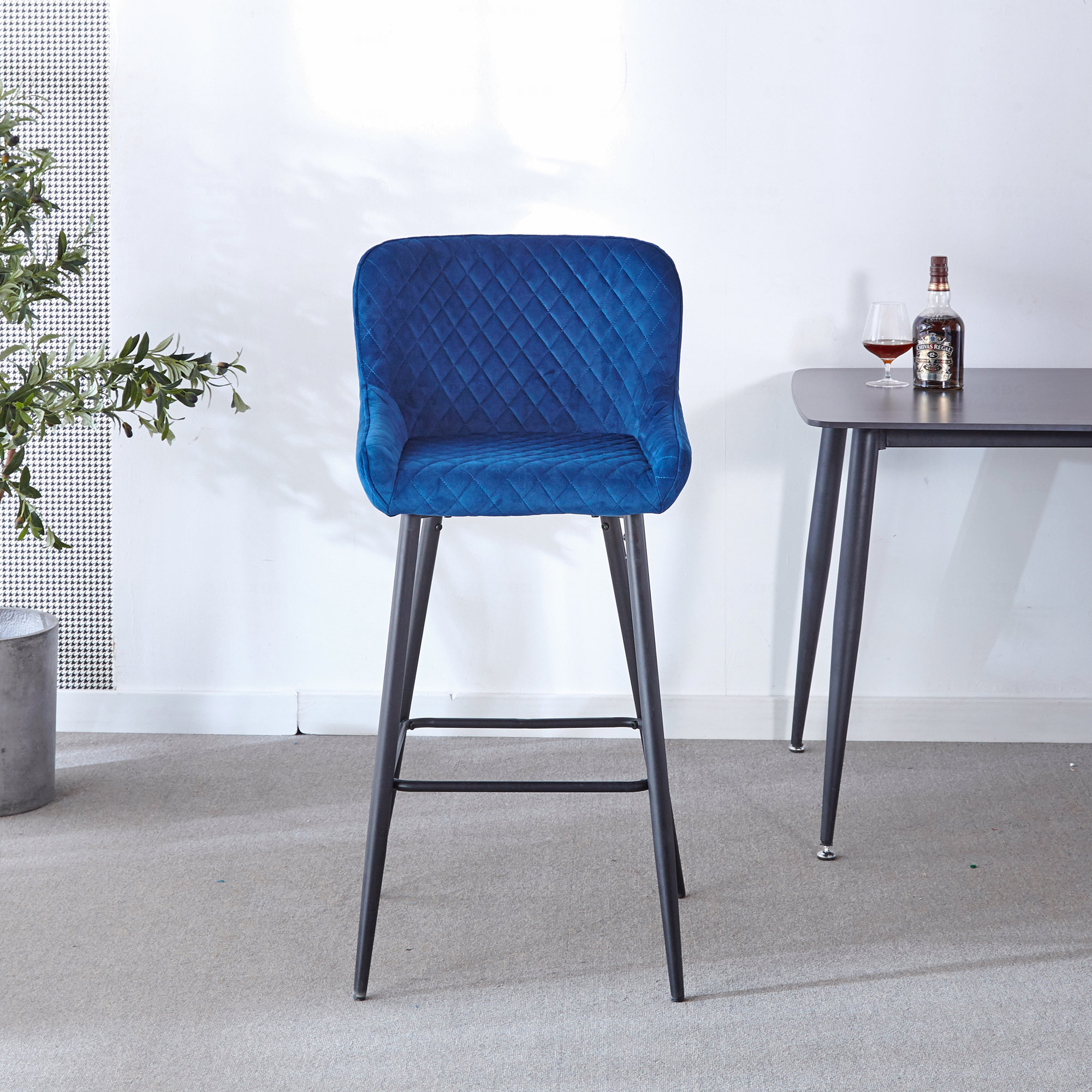 Corrigan Studio® Accent Stool - Counter Height Bar, SET OF 2, Black ...