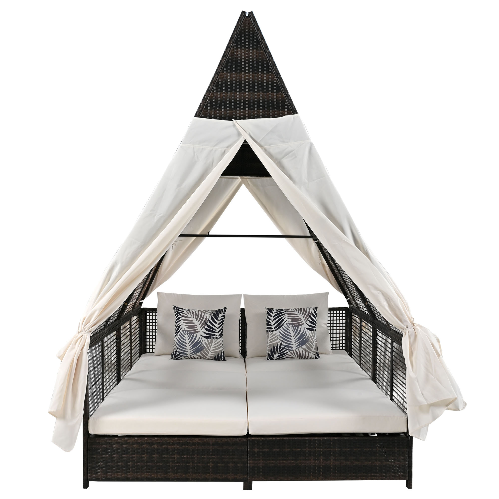 Wildon Home® Sarepta Outdoor Daybed Patio Lounge Bed with Adjustable ...