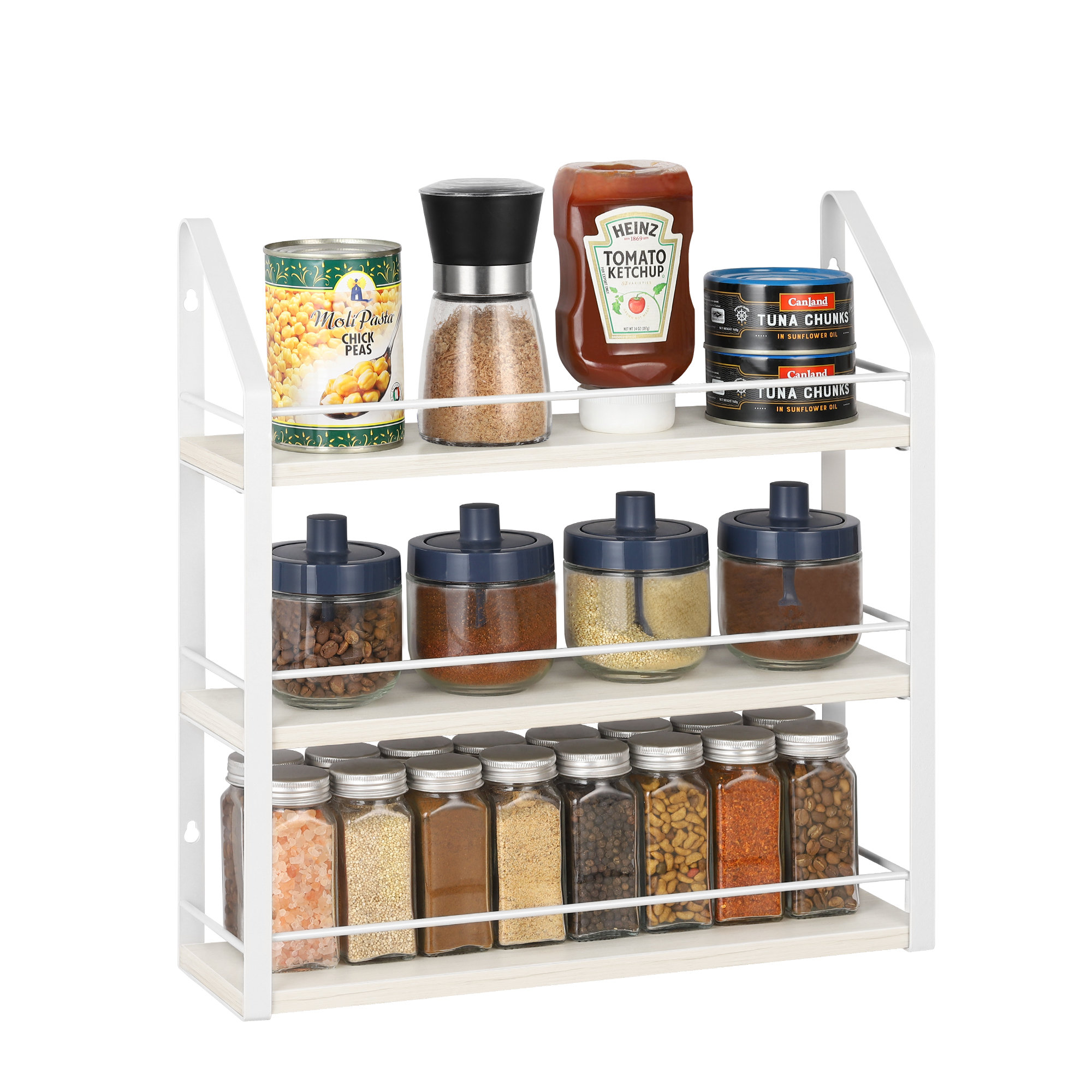 Rebrilliant 3 Tier Hanging Spice Rack Storage Rack Storage Rack Kitchen ...