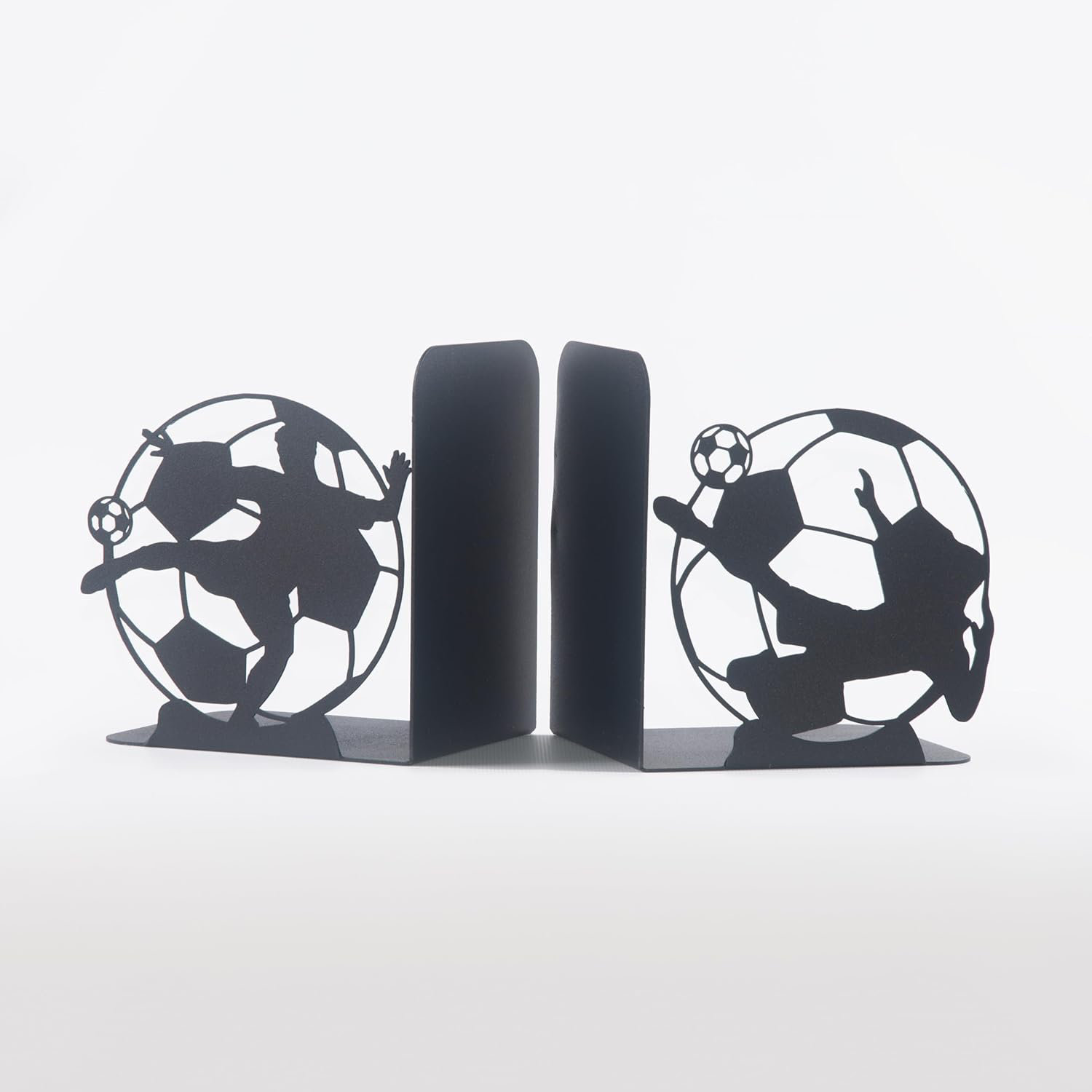 MEBROT Soccer Players Bookend, Decorative Player Metal Bookends ...