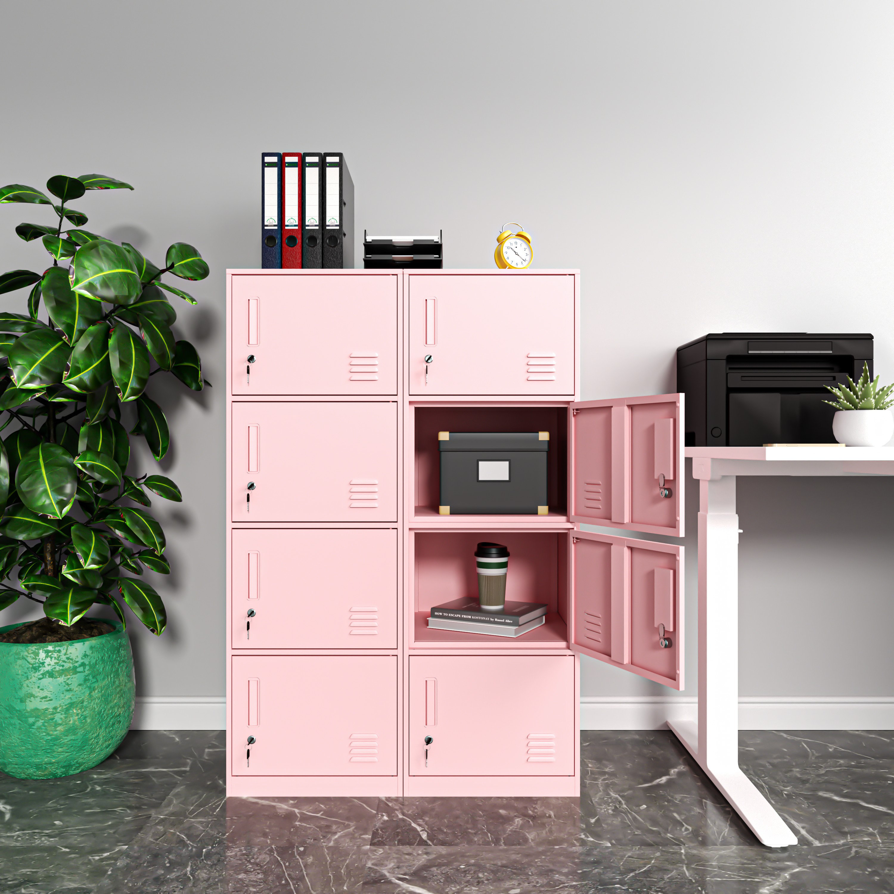 Fumedo Metal Lockers For Employees,office Storage Locker With 4 Door ...