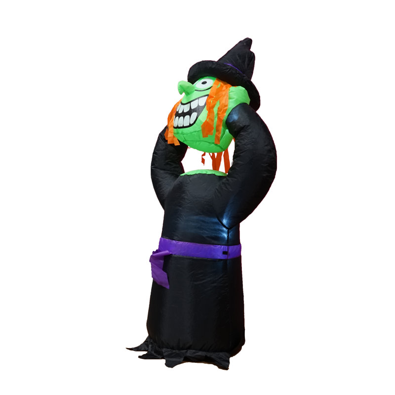 The Holiday Aisle® 4 Foot Tall Lighted Happy Halloween Inflatable ...