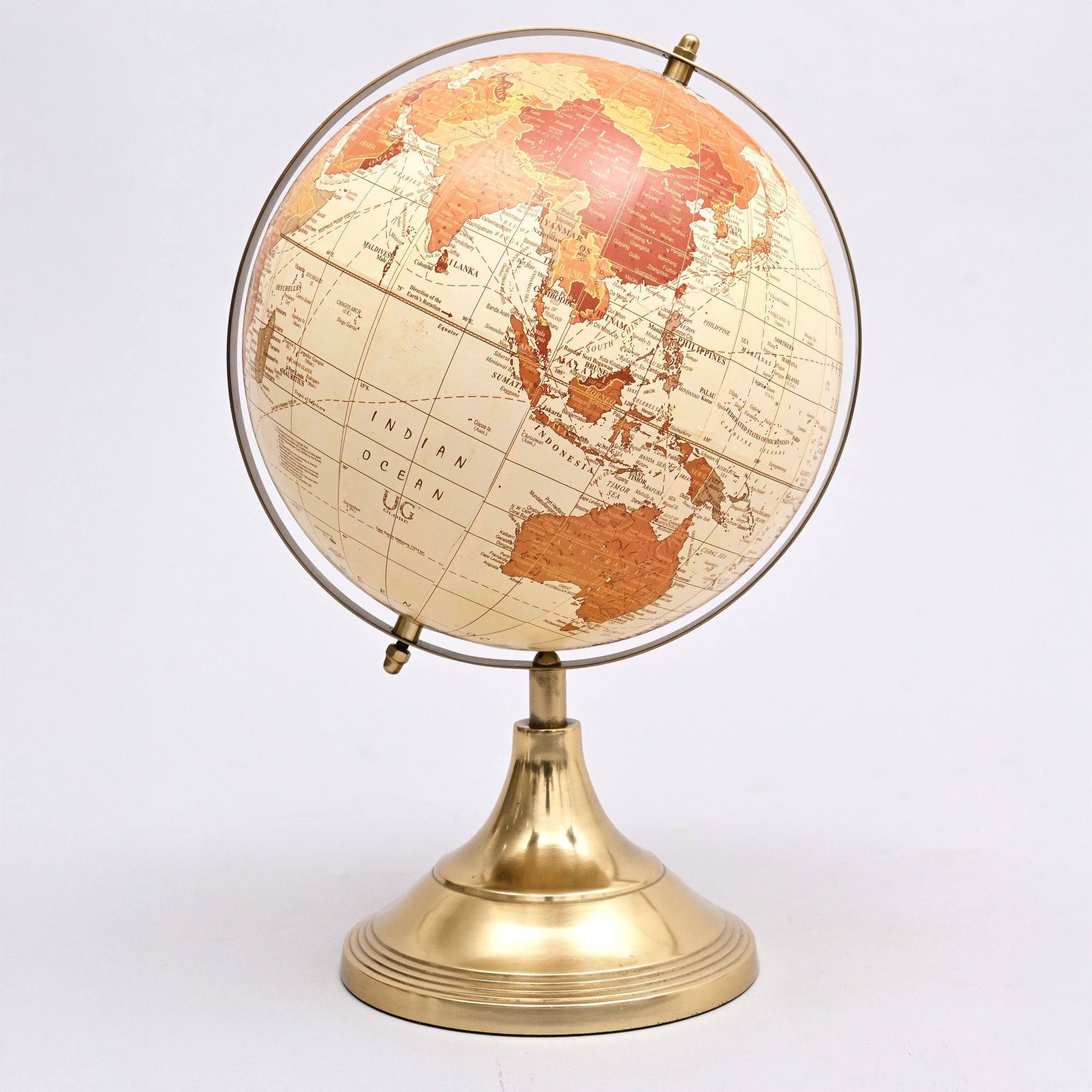 Winston Porter Tabletop Decorative Globe on Metal Base-13" | Wayfair
