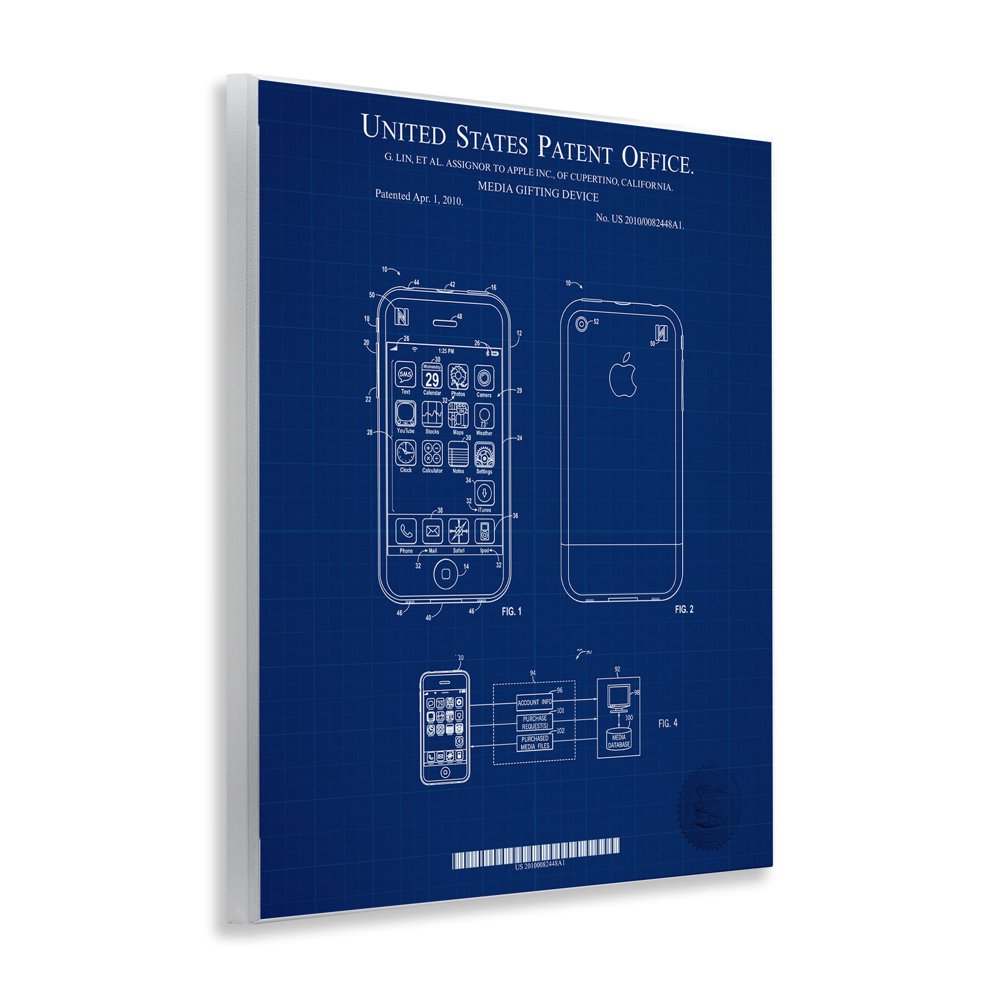 17 Stories Cell Phone Blueprint Wall Plaque Art by Karl Hronek | Wayfair